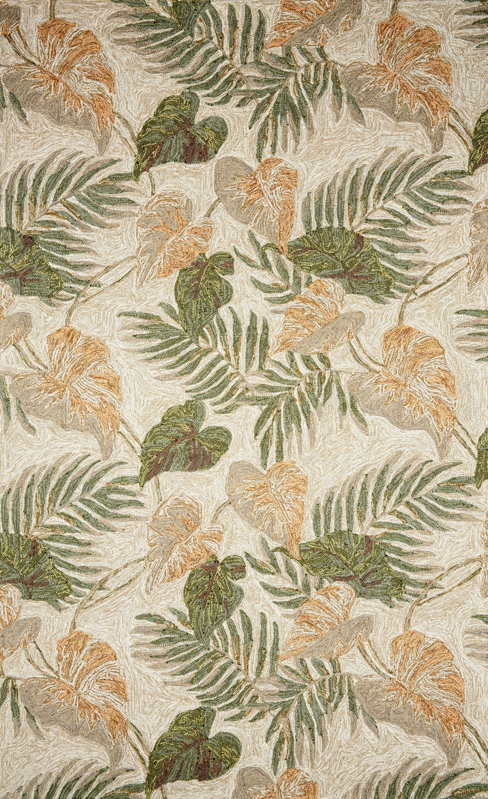 Trans-Ocean Ravella Tropical Leaf 206612 Neutral | Rug Studio
