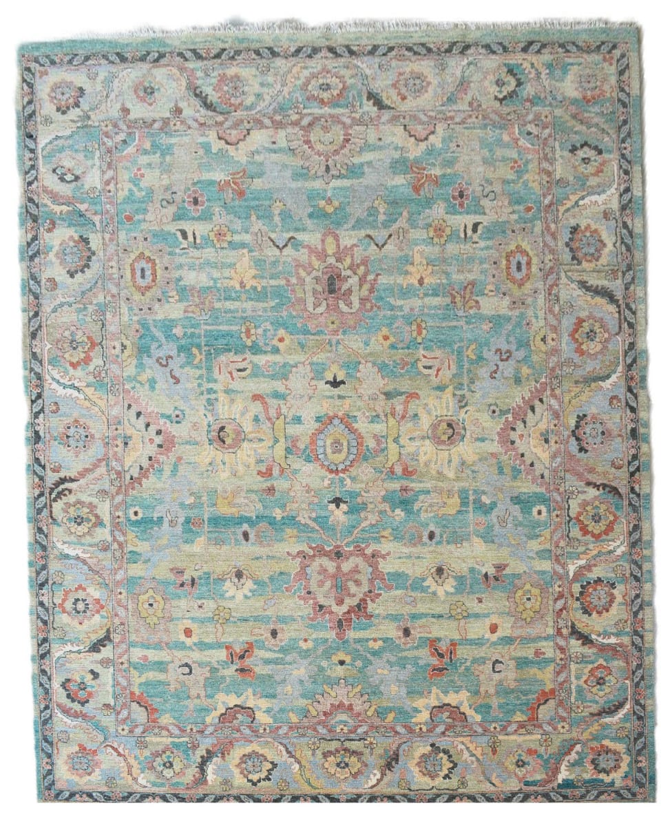 Vestiges Modern Classic Ce8308 Aqua - Green | Rug Studio