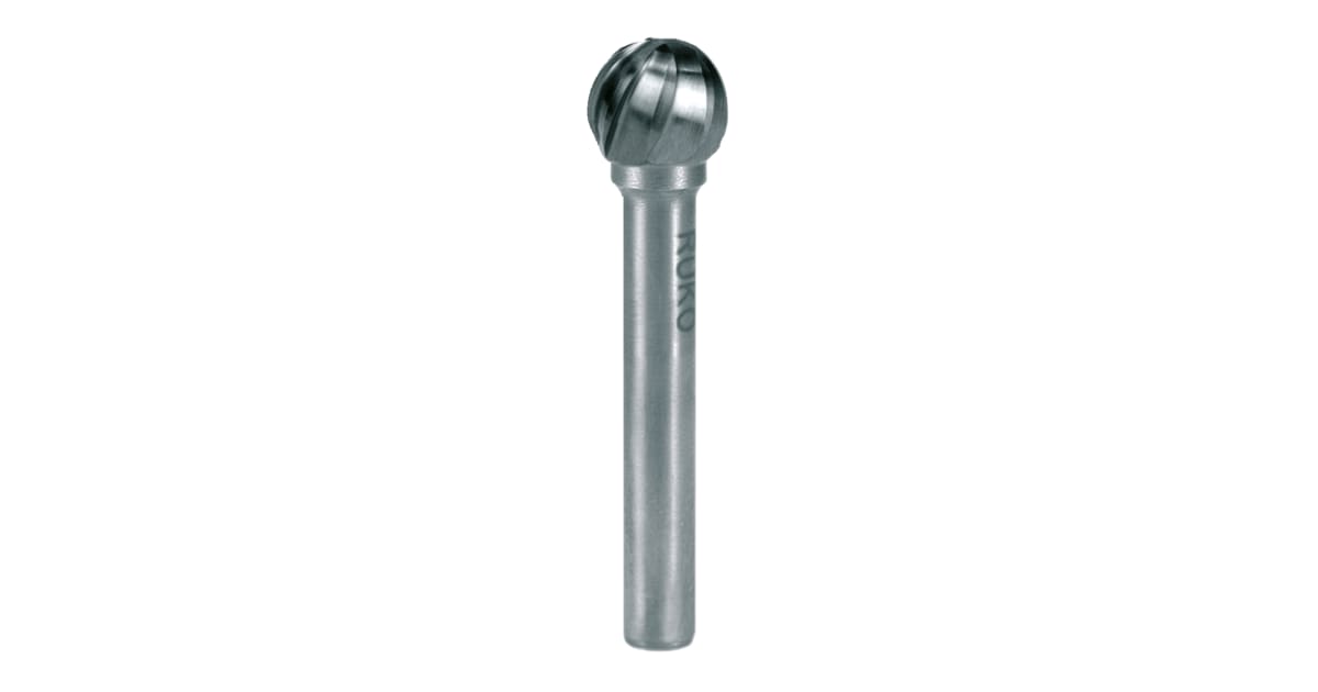 Tungsten carbide rotary burr, shape D, ball type (KUD) – with aluminium ...
