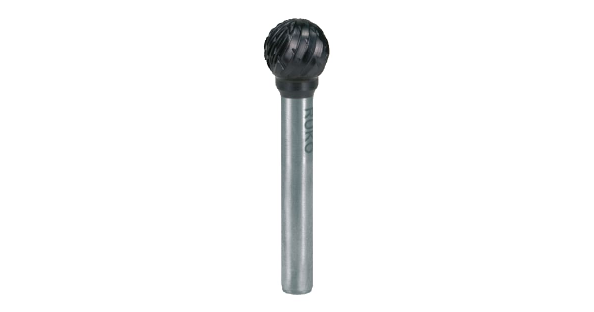 Tungsten carbide rotary burr, TiAlN, shape D, ball type (KUD) | Rotary ...