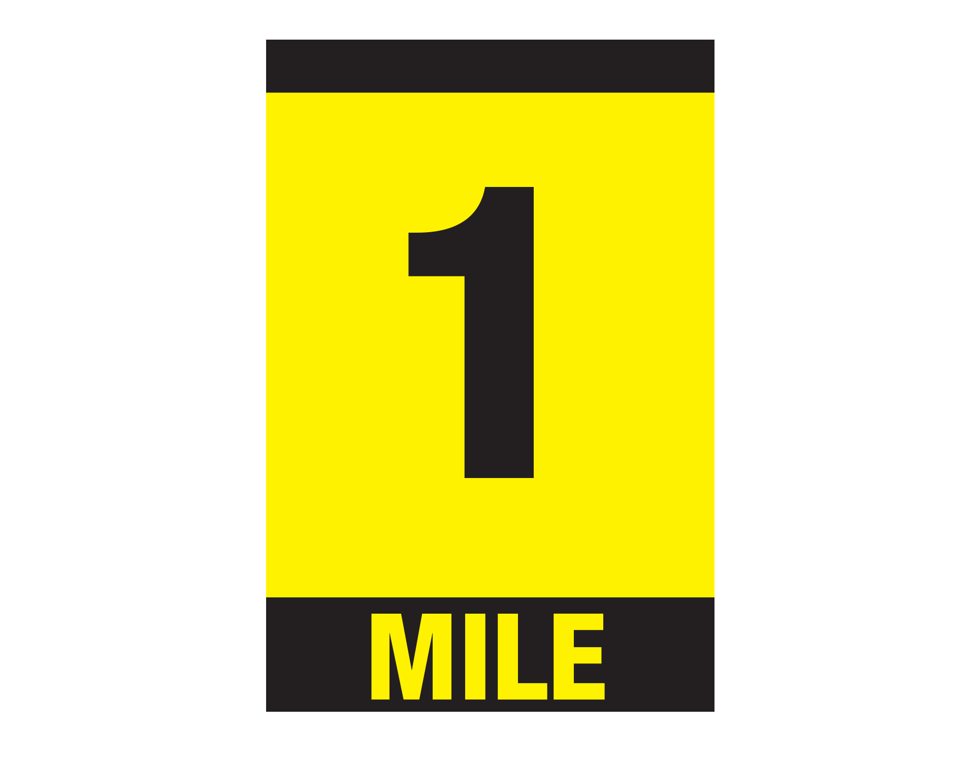 1-26 Small Mile Marker Event Signs | Running Imp - Running Imp