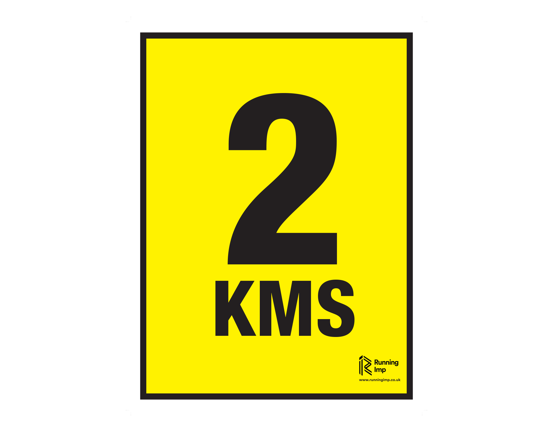 2 Large Kilometre Marker Event Signs | Running Imp - Running Imp