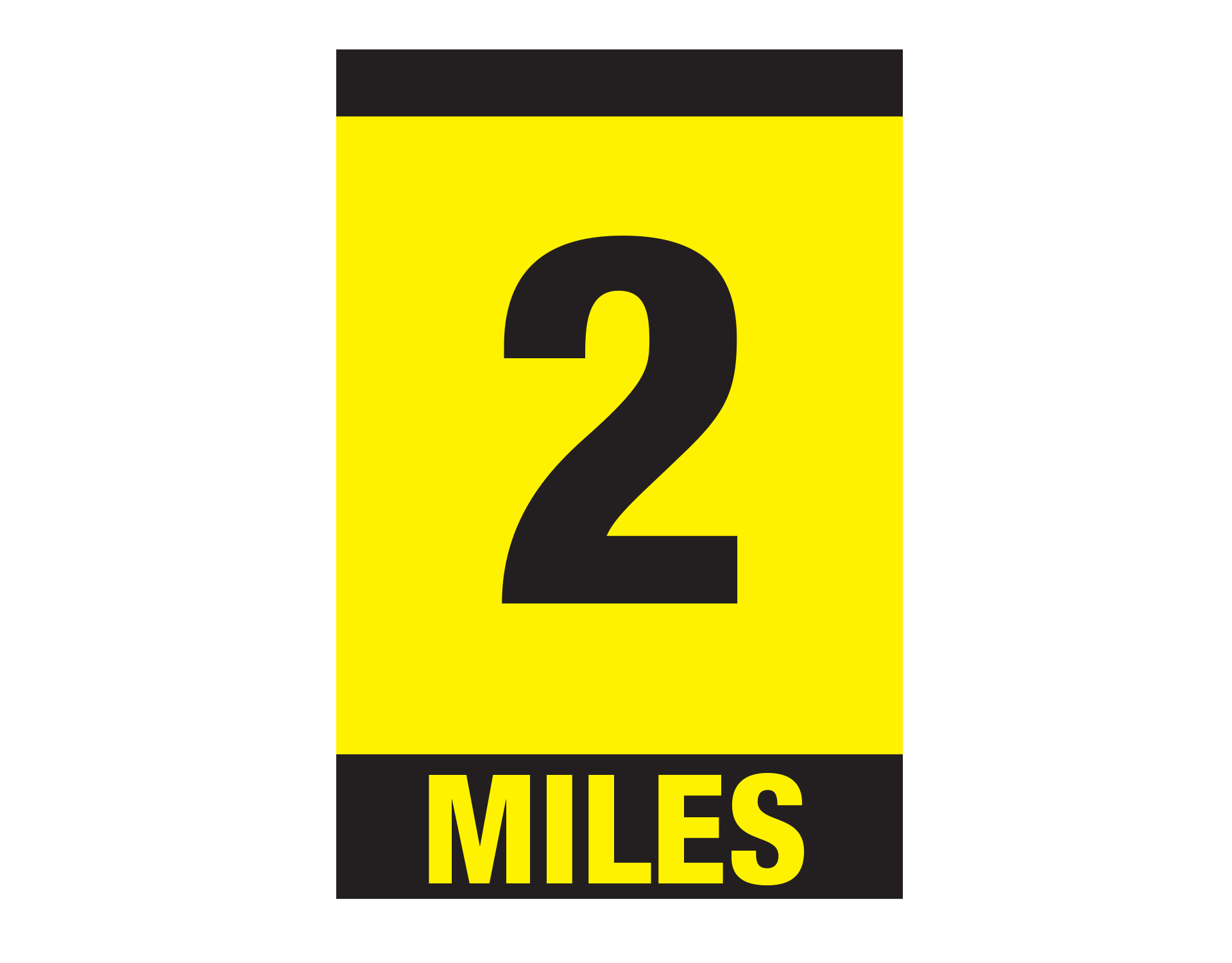 2 Small Mile Marker Event Signs | Running Imp - Running Imp