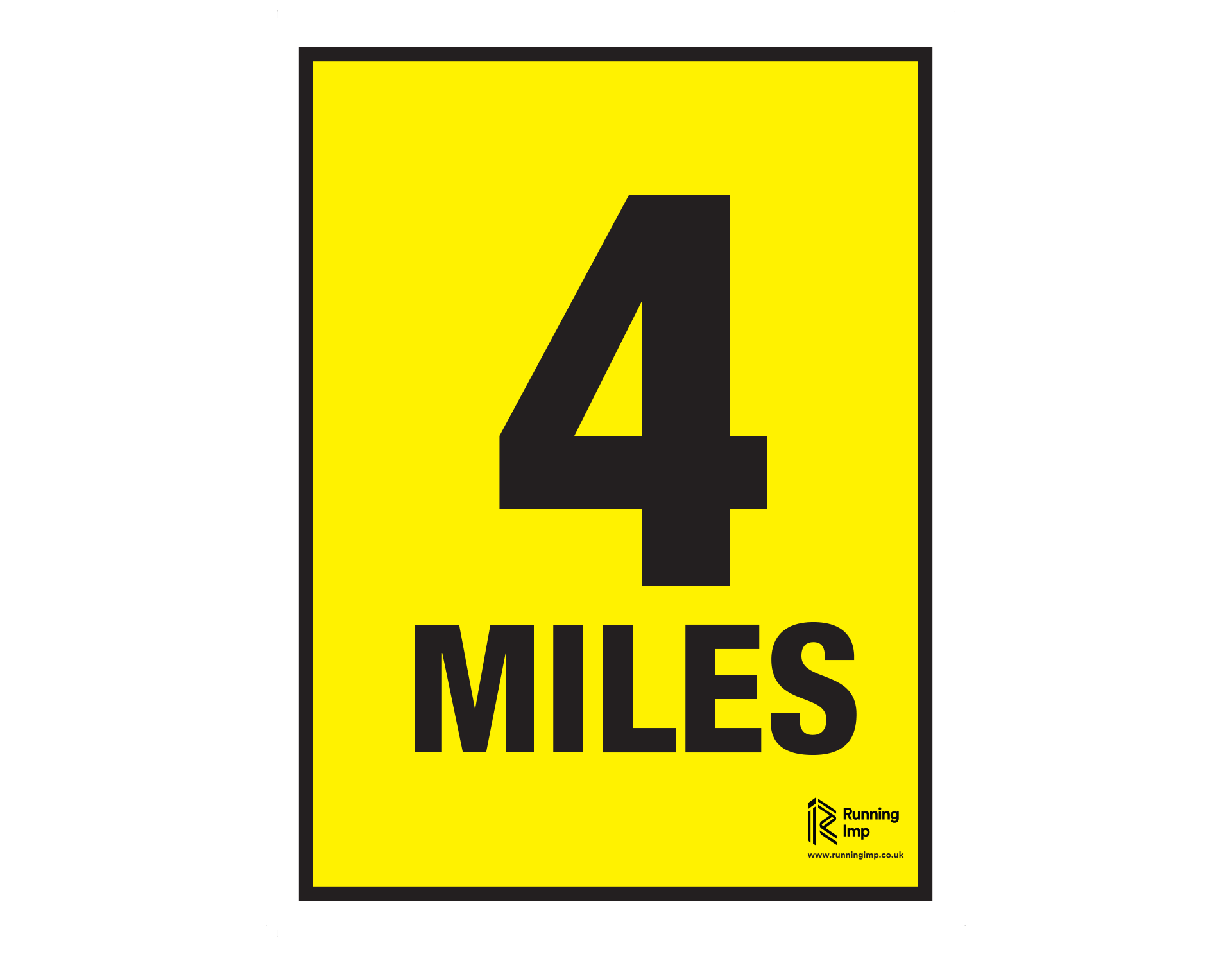 4 Mile Marker Event Sign | Running Imp - Running Imp