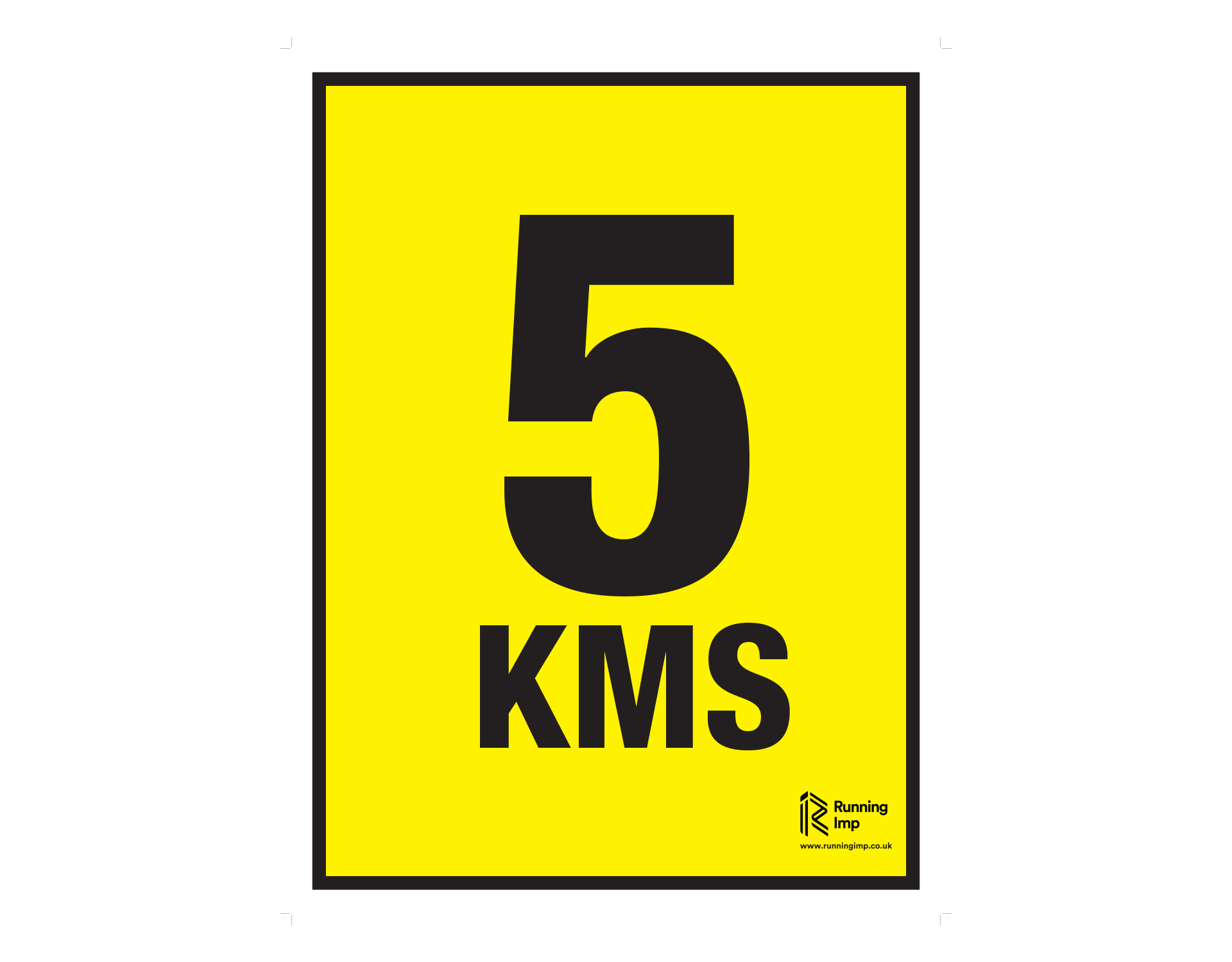 5 Large Kilometre Marker Event Signs | Running Imp - Running Imp