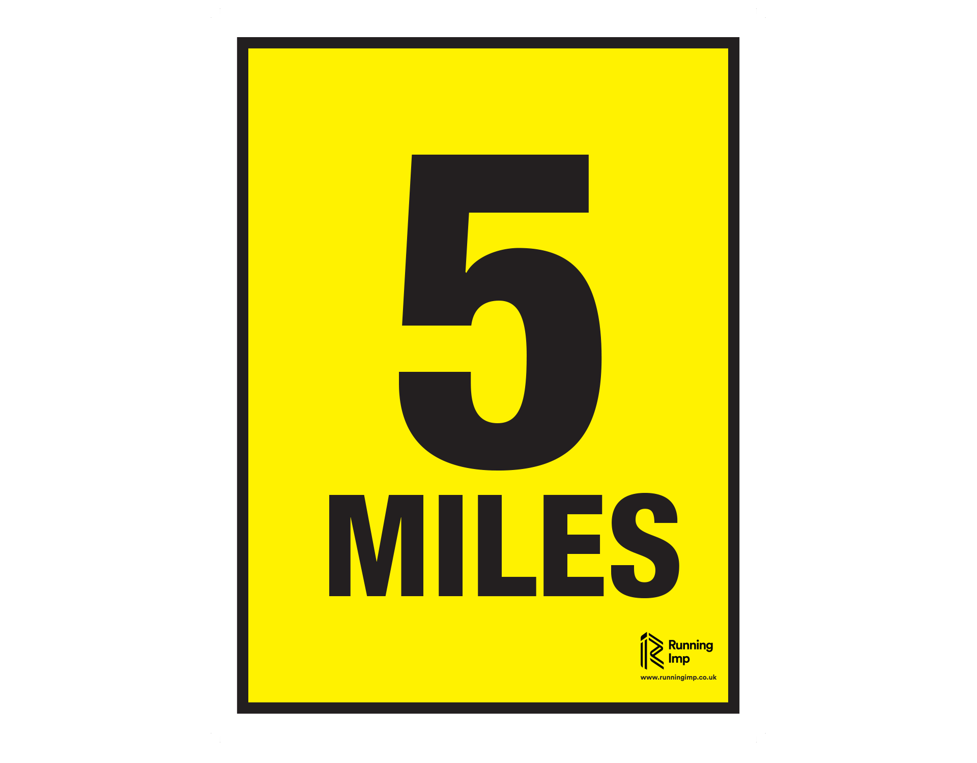 5 Mile Marker Event Sign | Running Imp - Running Imp