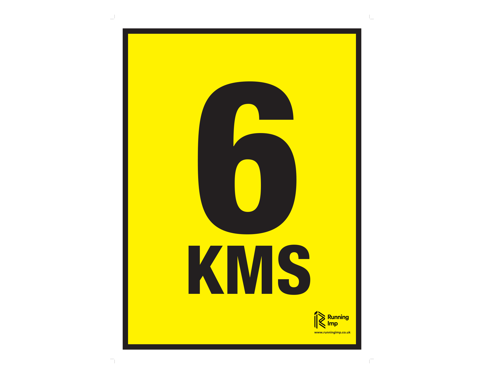 6 Large Kilometre Marker Event Signs | Running Imp - Running Imp