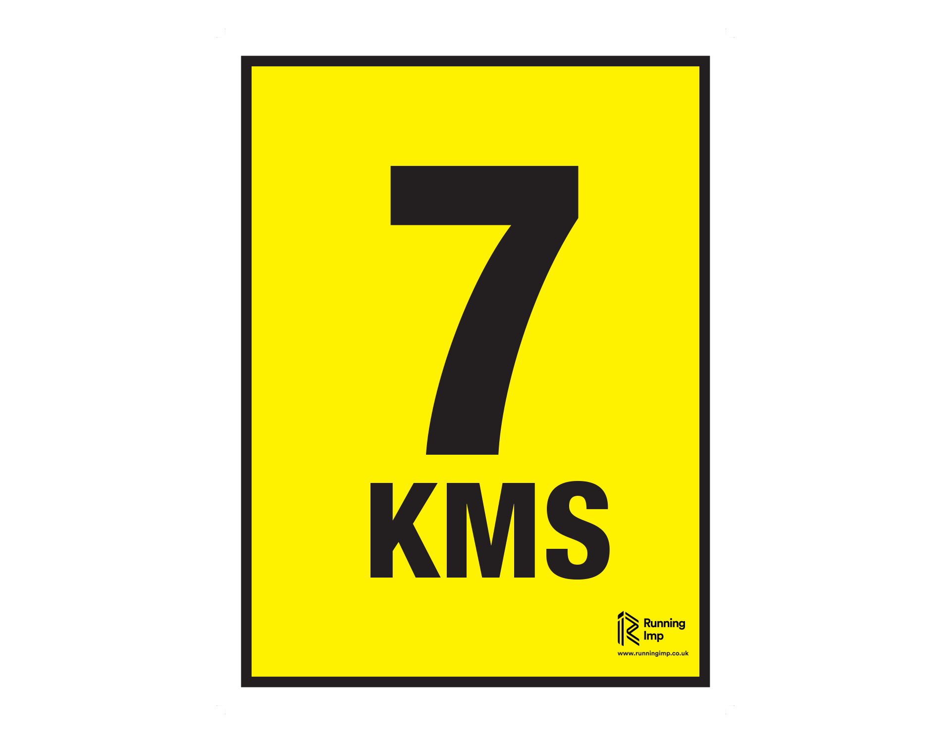 7 Large Kilometre Marker Event Signs | Running Imp - Running Imp