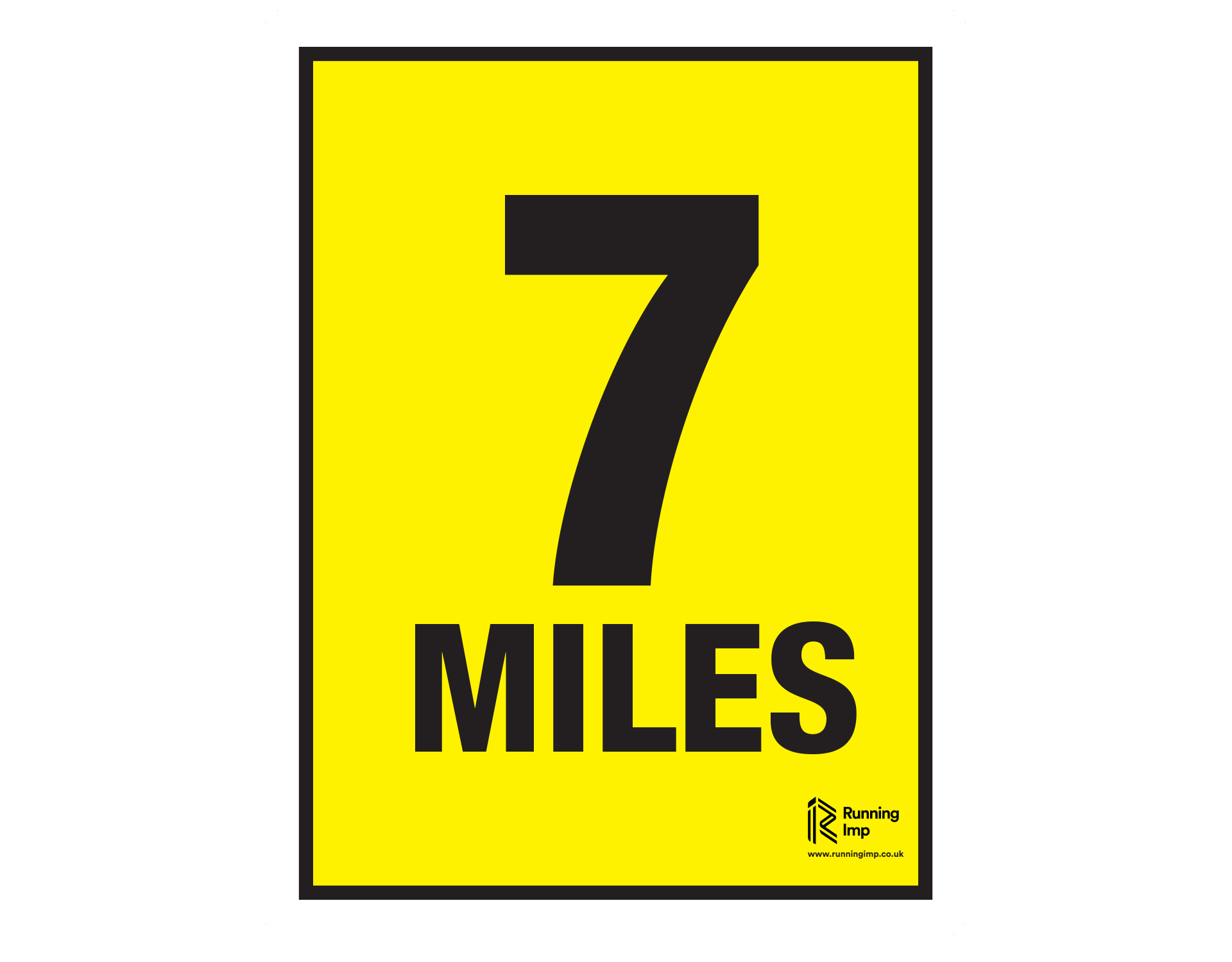 7 Mile Marker Event Sign | Running Imp - Running Imp