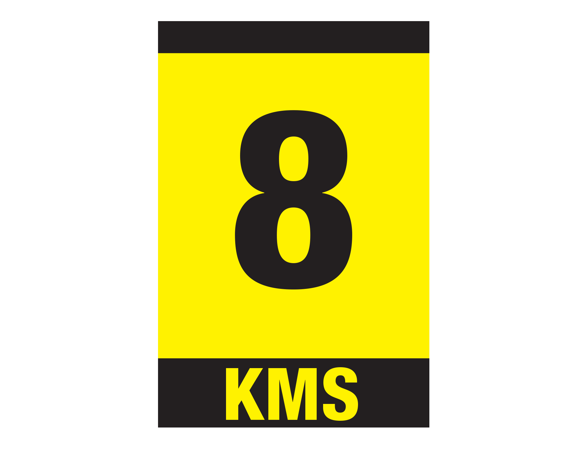 8KM Small Kilometre Marker Event Signs | Running Imp - Running Imp