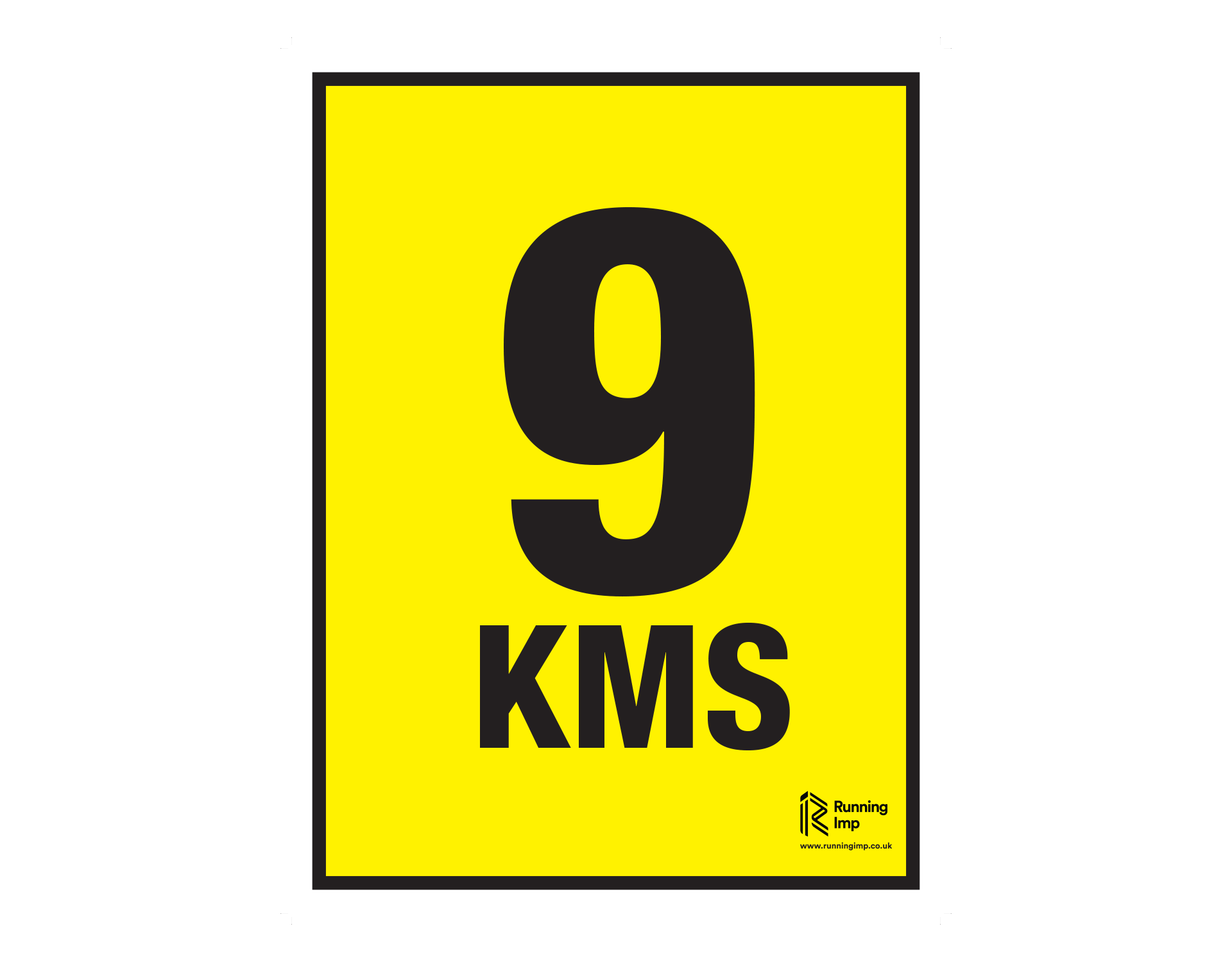 9 Large Kilometre Marker Event Signs | Running Imp - Running Imp