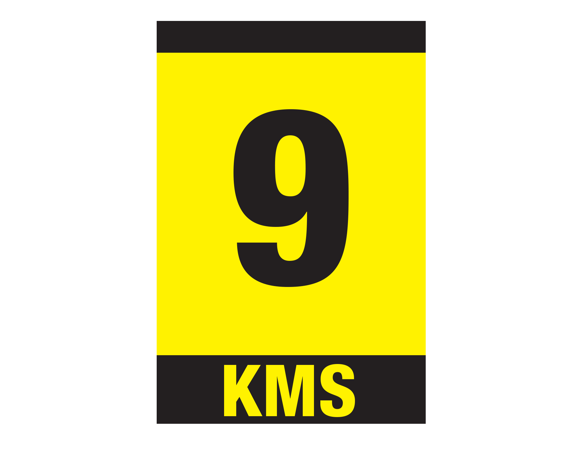 9KM Small Kilometre Marker Event Signs | Running Imp - Running Imp