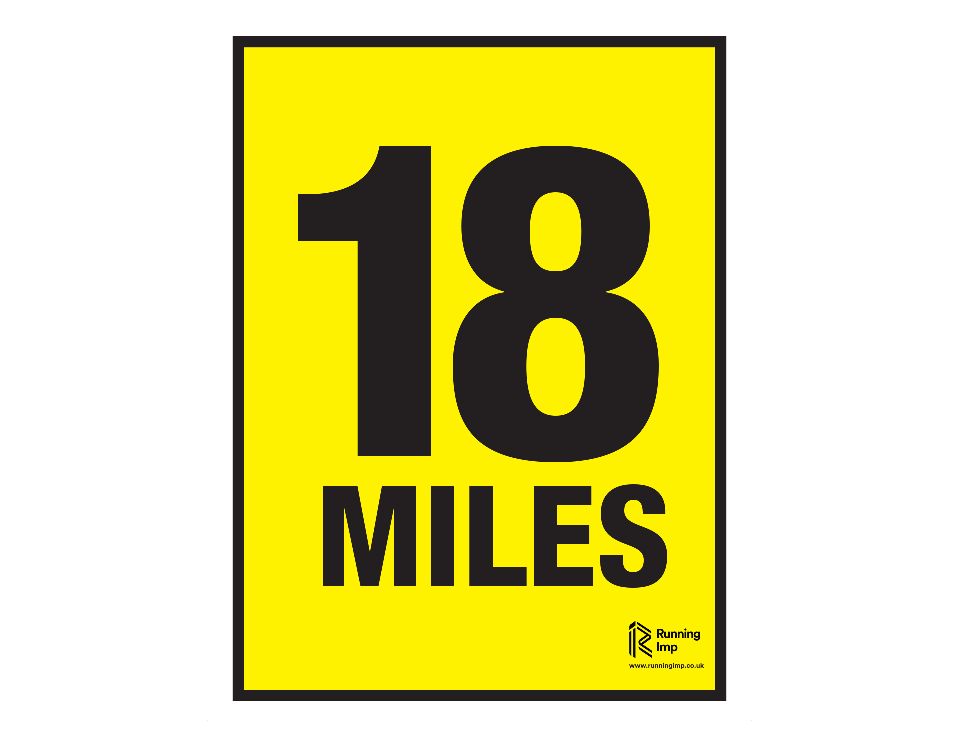 18 Mile Marker Event Sign | Running Imp - Running Imp