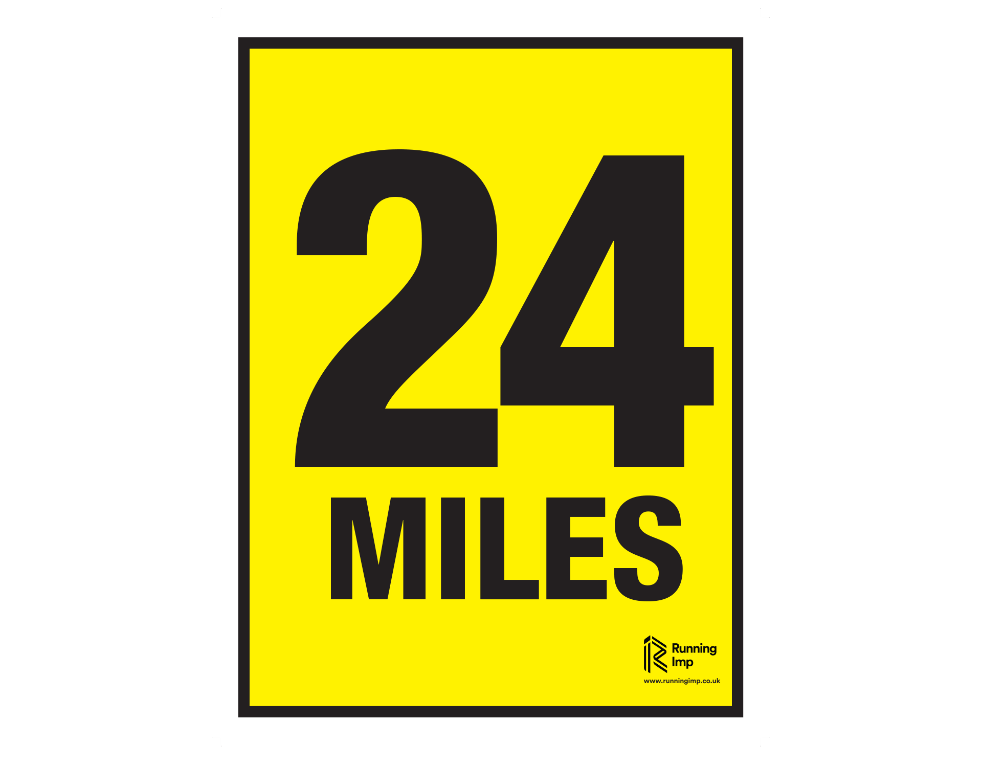 24 Mile Marker Event Sign | Running Imp - Running Imp