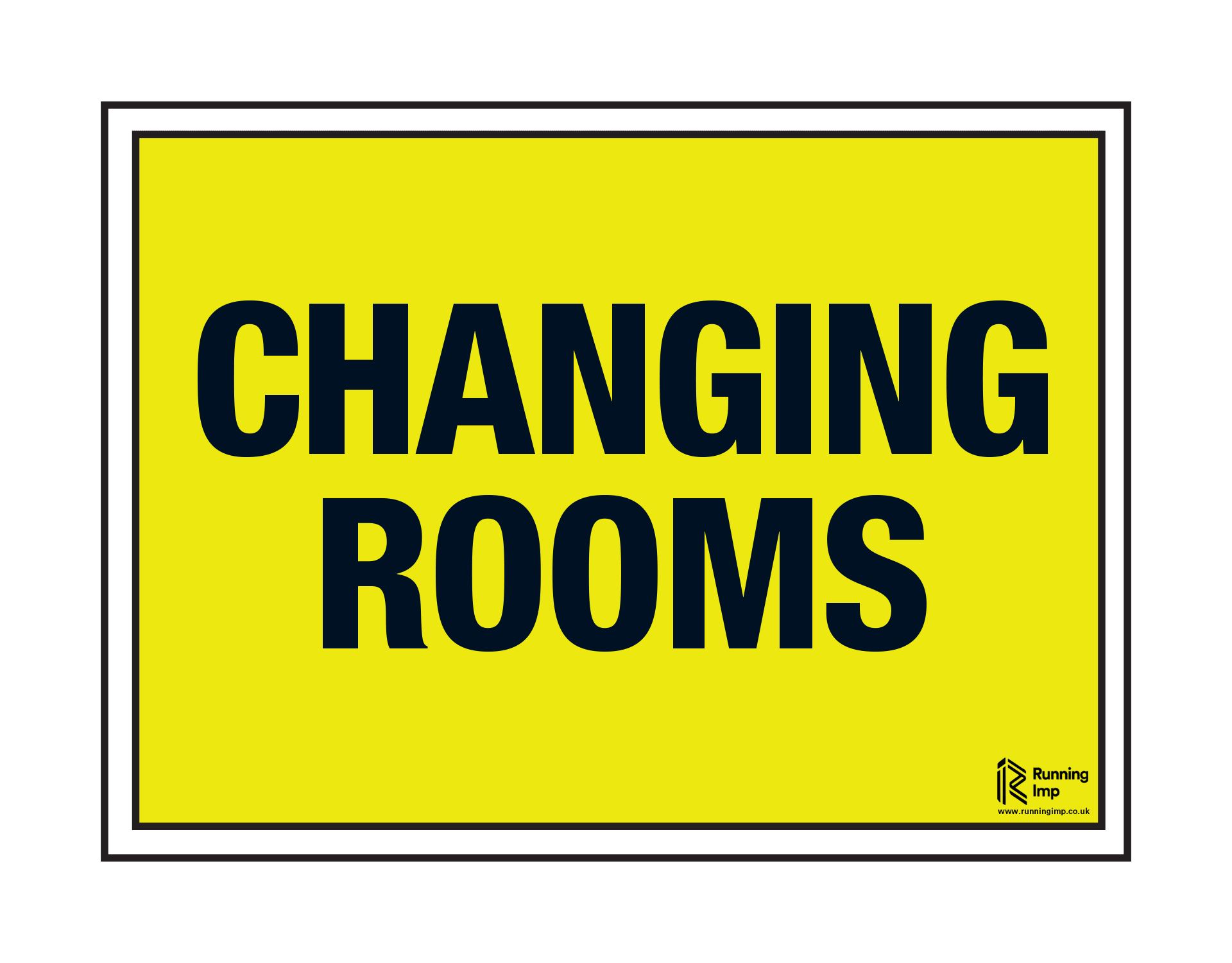 ‘Changing Rooms’ Event Sign | Running Imp - Running Imp