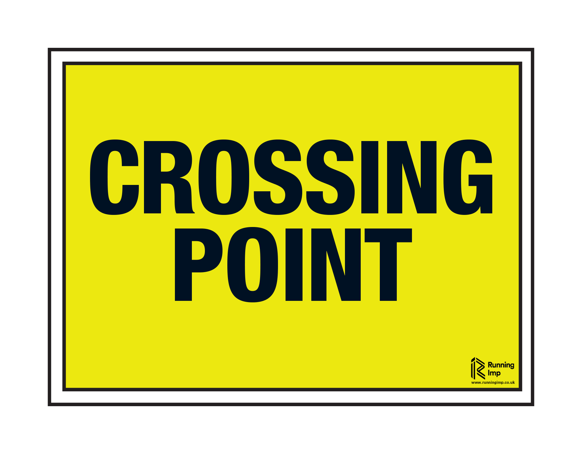 ‘Crossing Point’ Event Sign | Running Imp - Running Imp