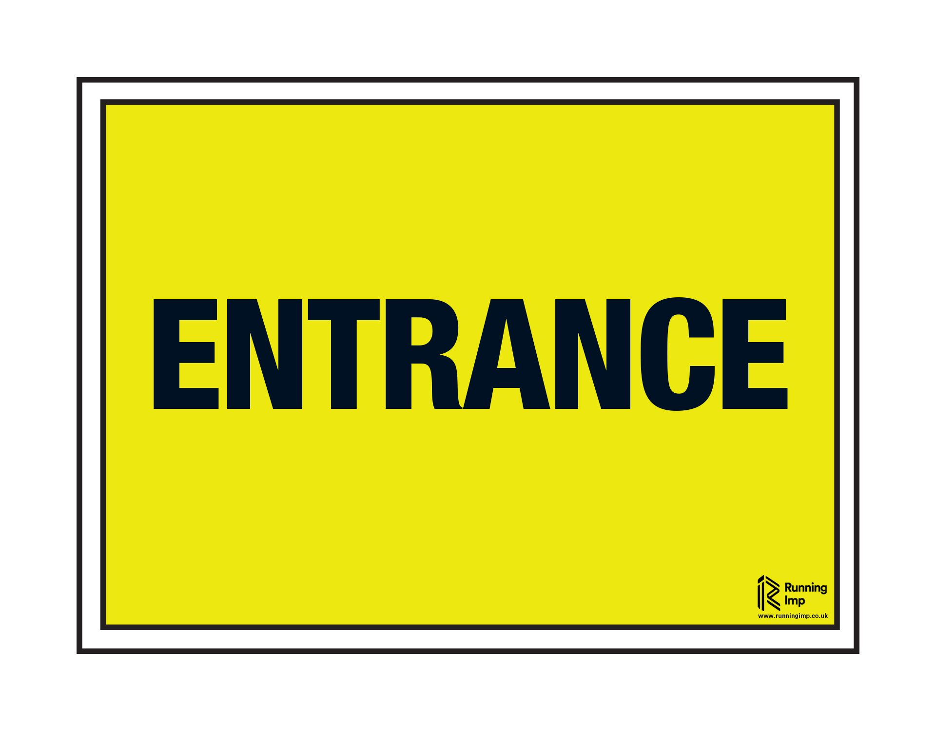 ‘Entrance’ Event Sign | Running Imp - Running Imp