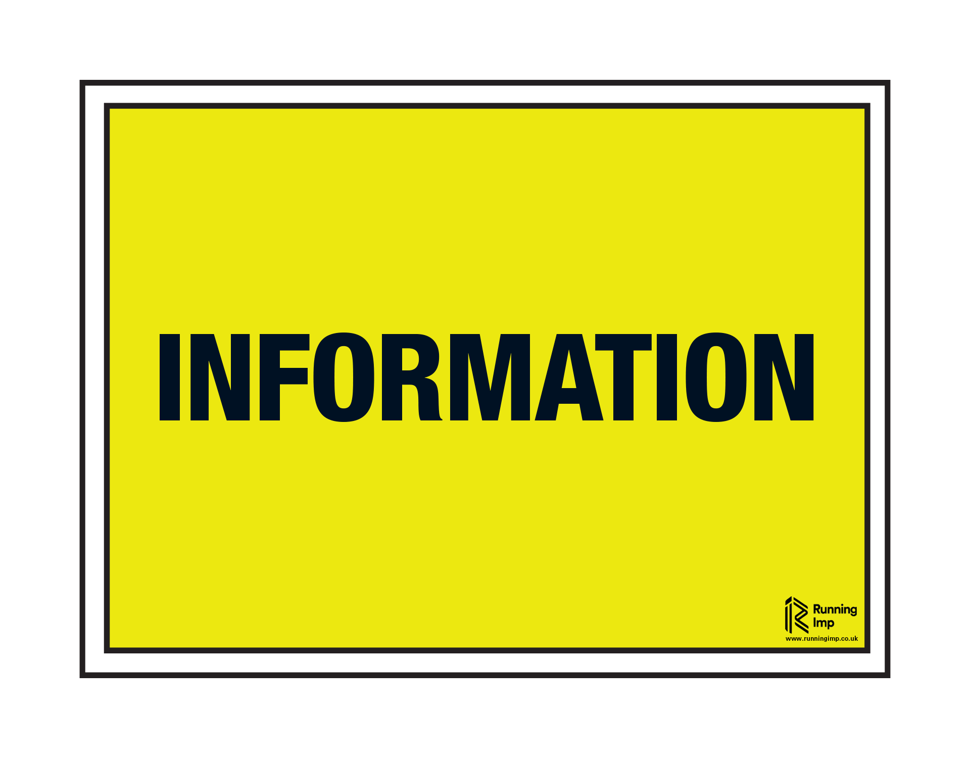 ‘Information’ Event Sign | Running Imp - Running Imp
