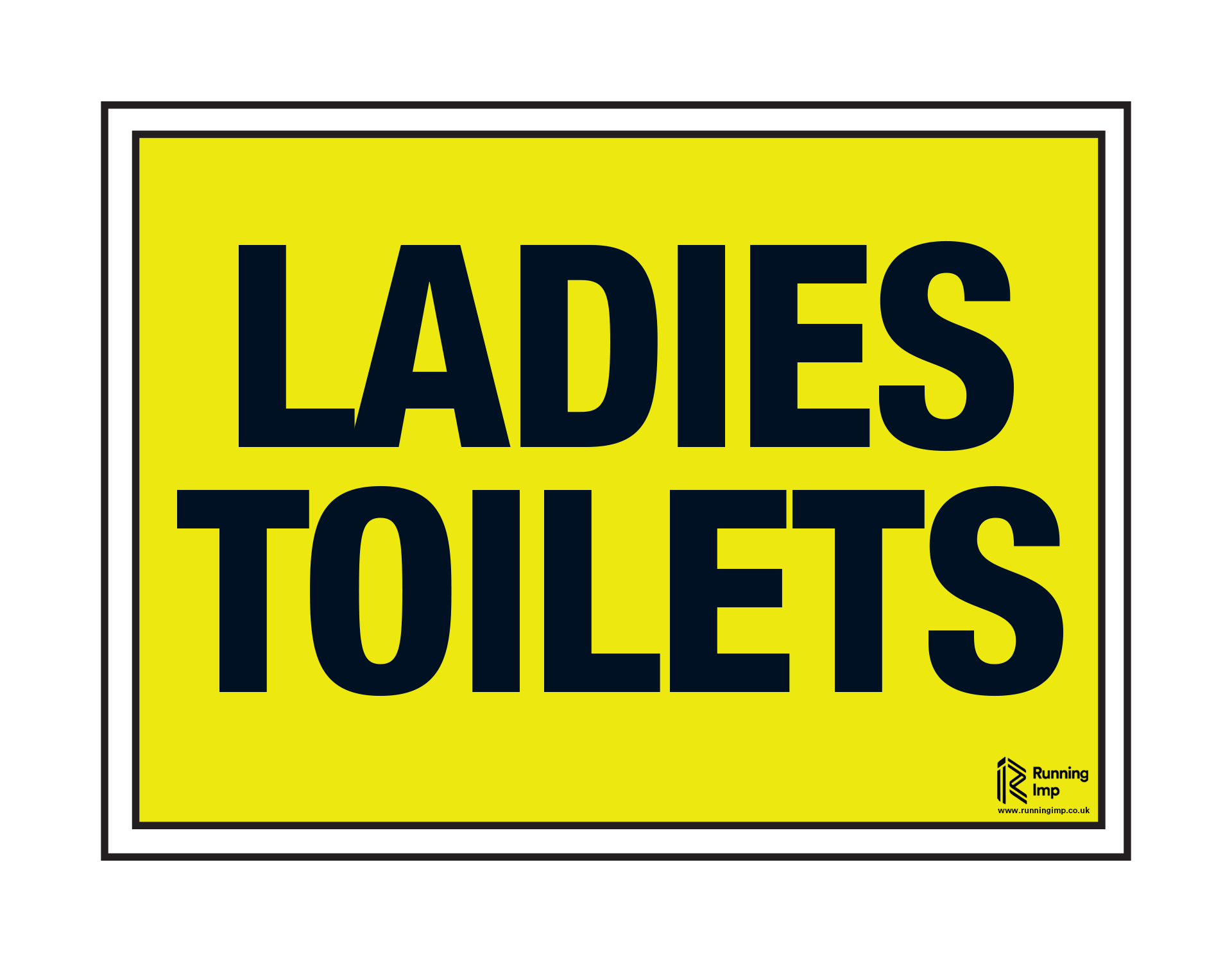 ‘Ladies Toilets’ Event Sign | Running Imp - Running Imp