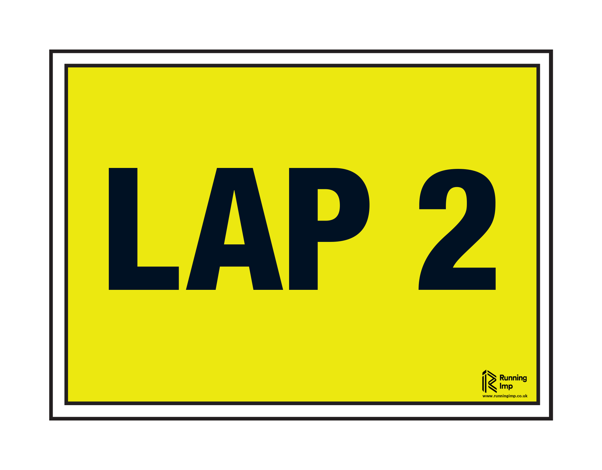 Lap 2 Event Sign | Running Imp - Running Imp