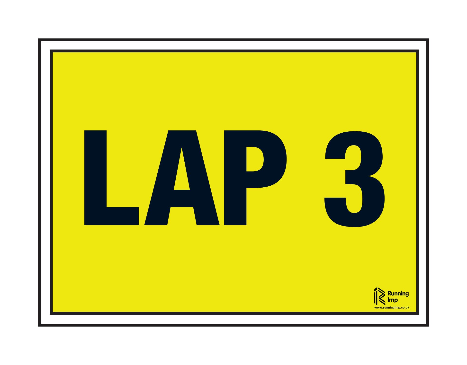 Lap 3 Event Sign | Running Imp - Running Imp