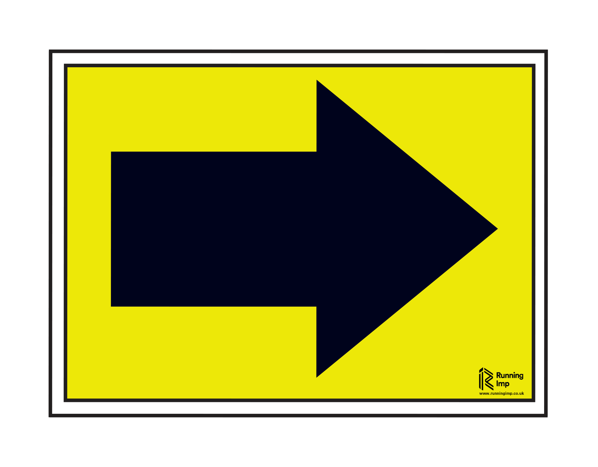 Large Arrow Event Sign | Running Imp - Running Imp