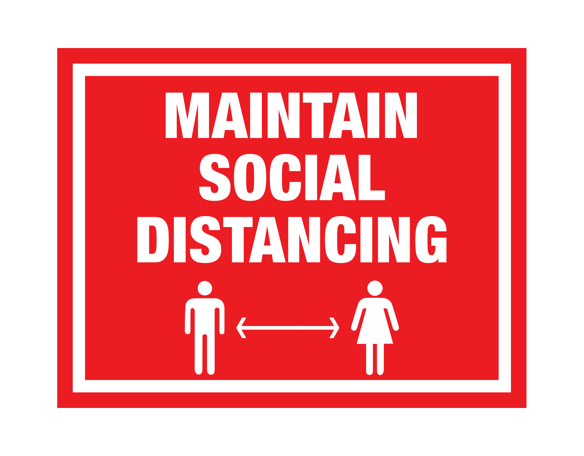 ‘Maintain Social Distancing’ Event Sign | Running Imp - Running Imp