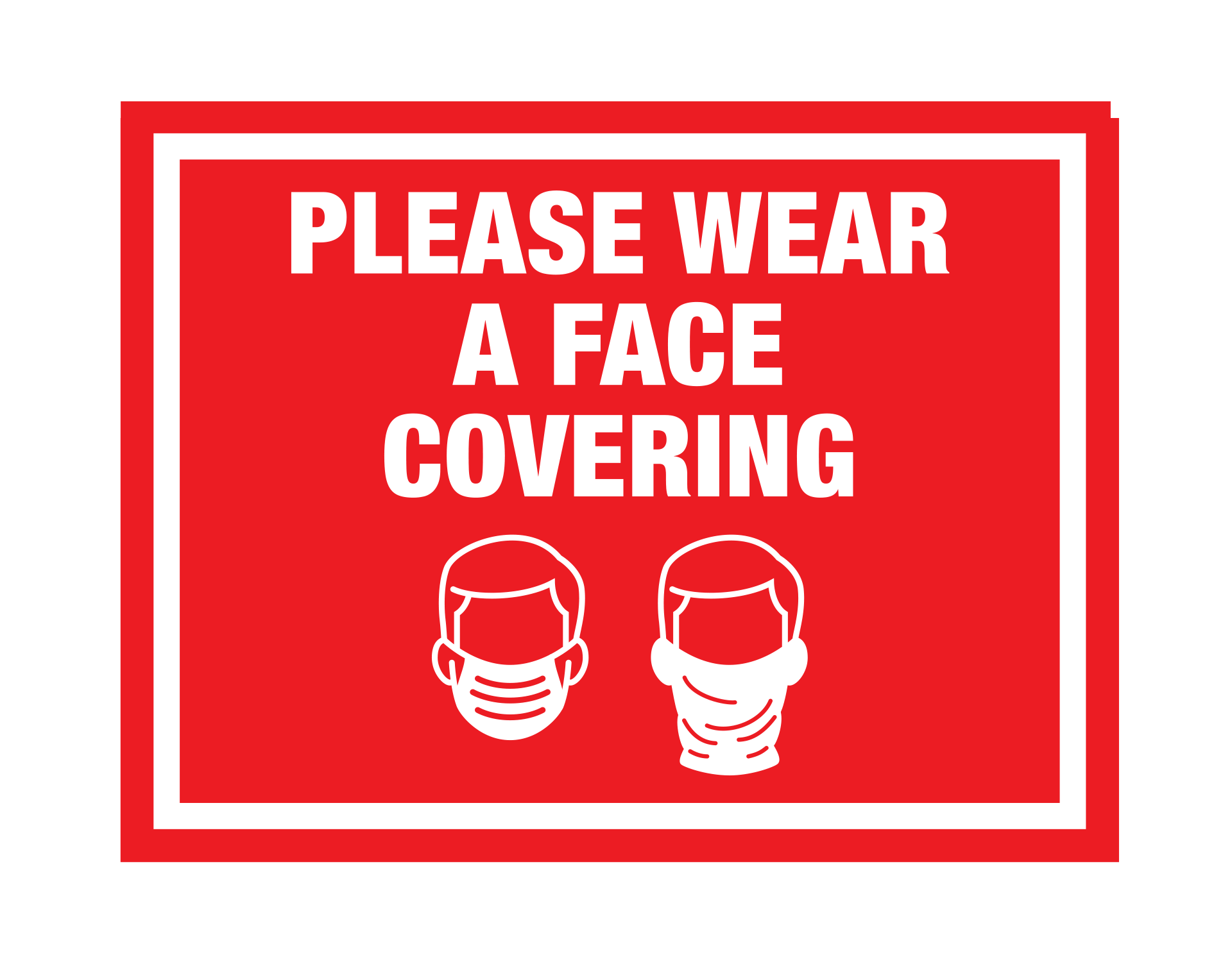 ‘Please Wear a Face Covering’ Event Sign | Running Imp - Running Imp