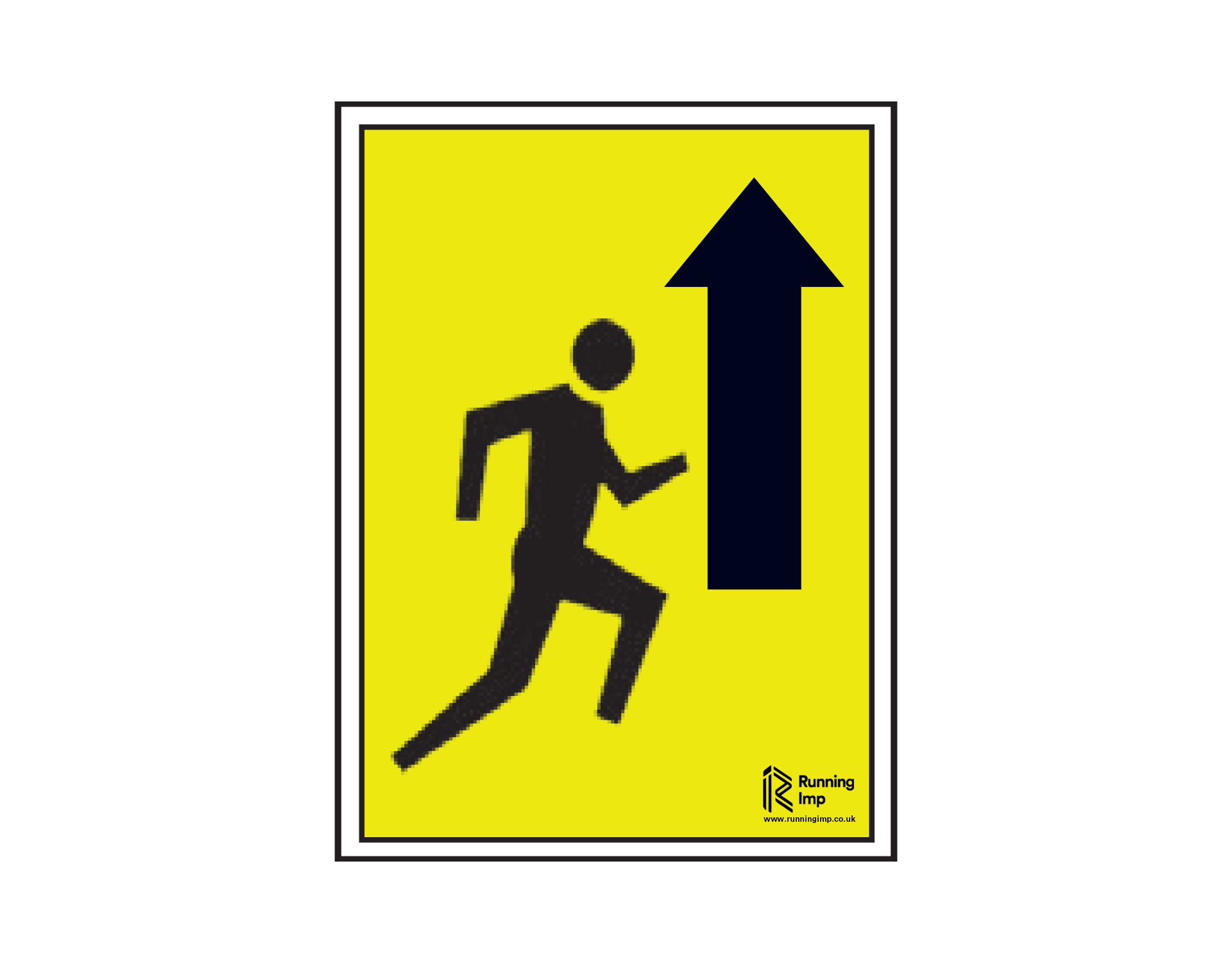 Runner and Straight Up Arrow Event Sign | Running Imp - Running Imp