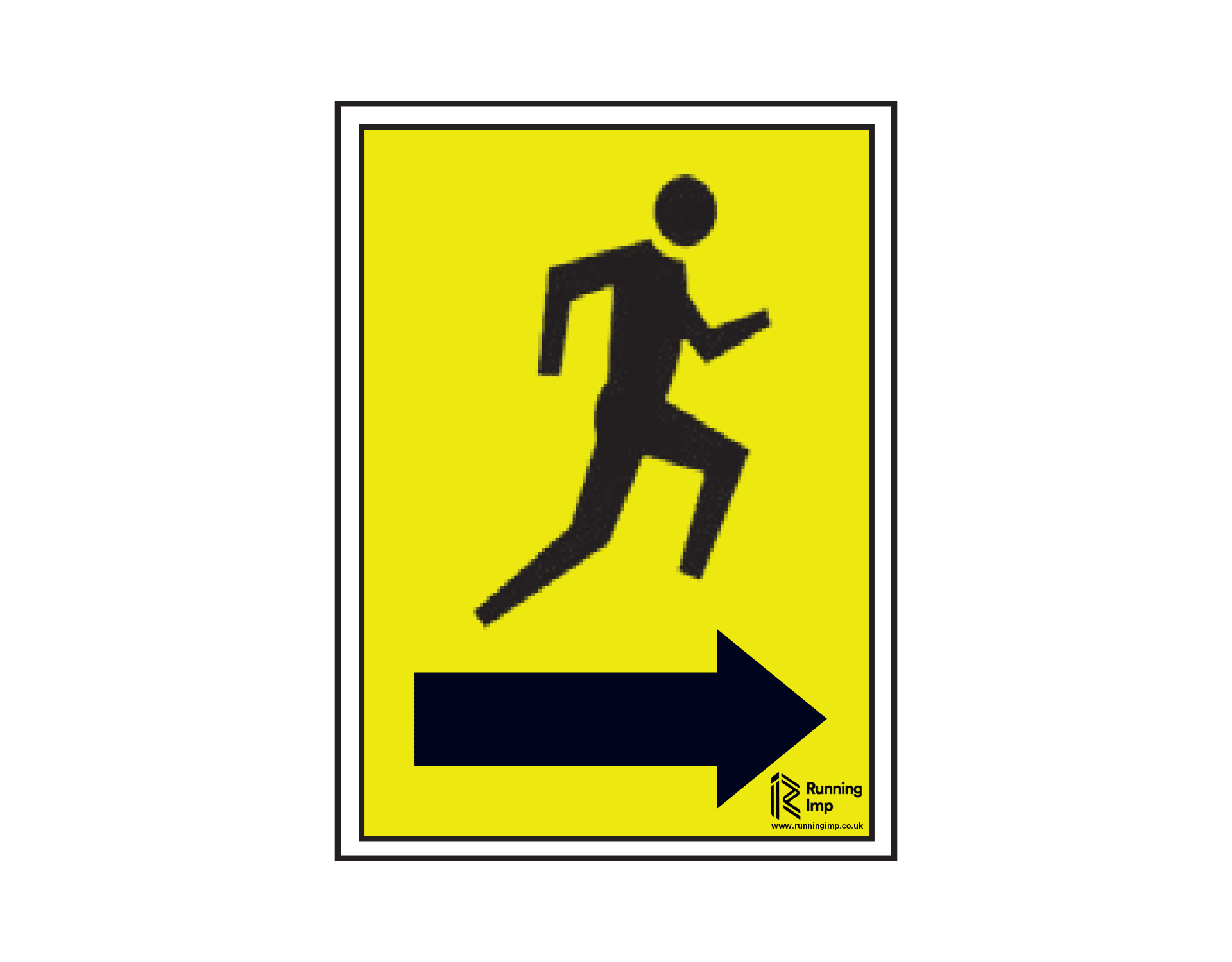 Runner and Right Arrow Event Sign | Running Imp - Running Imp