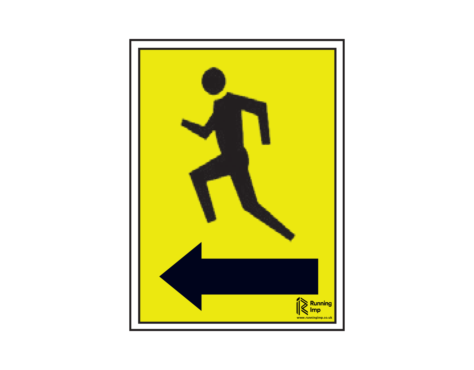 Runner and Left Arrow Event Sign | Running Imp - Running Imp