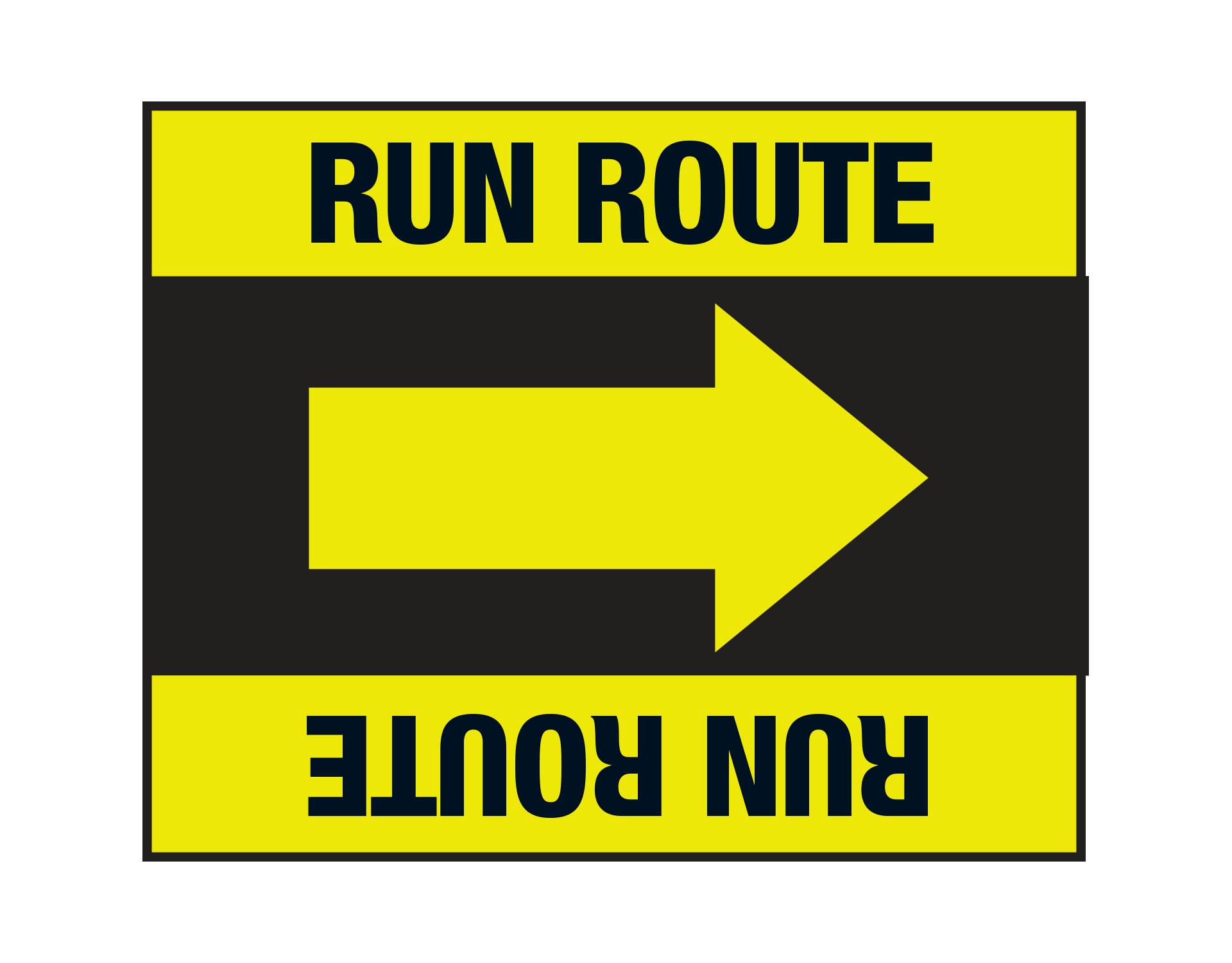 Small ‘Baggage’ Arrow Event Sign | Running Imp - Running Imp