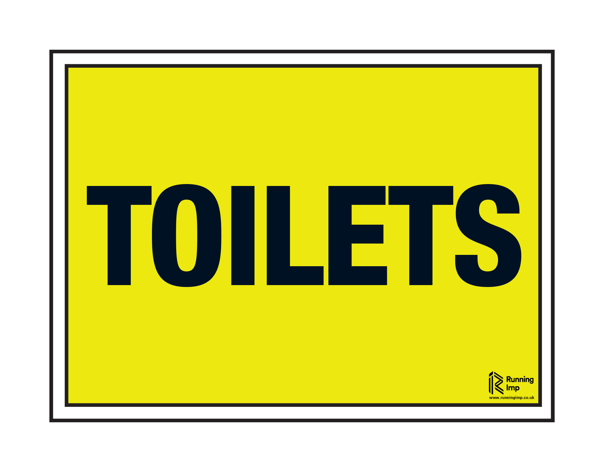 ‘Toilets’ Event Sign | Running Imp - Running Imp