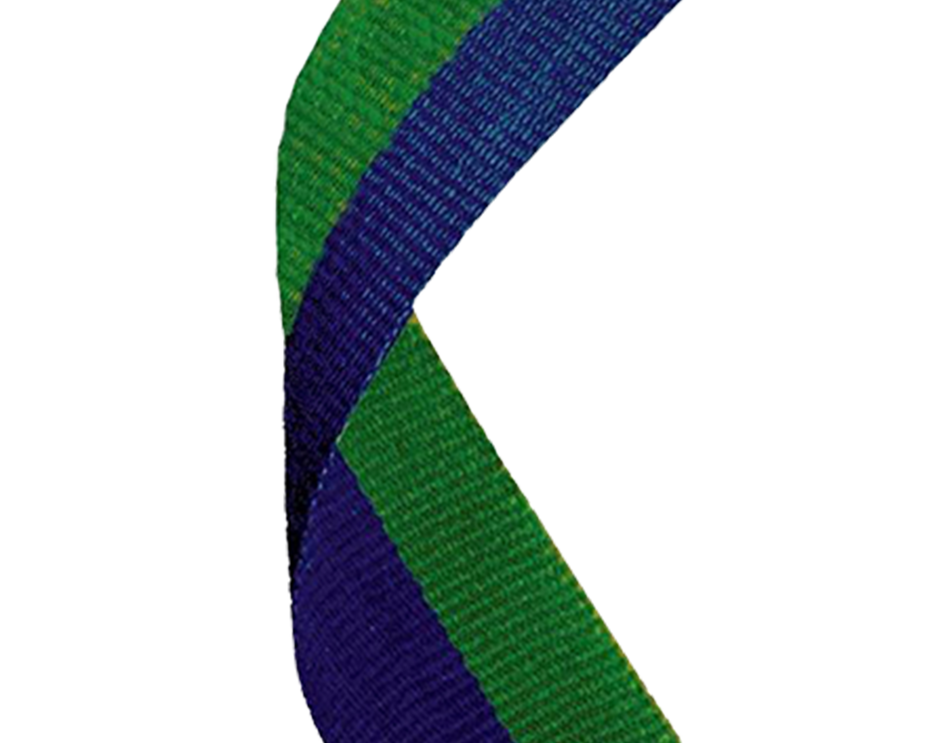 Blue/Green 22MM Deluxe Woven Ribbon | Running Imp - Running Imp