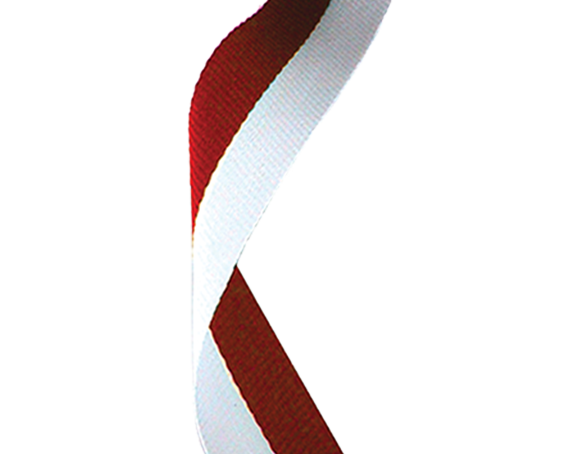 Red/White 22MM Deluxe Woven Ribbon | Running Imp - Running Imp