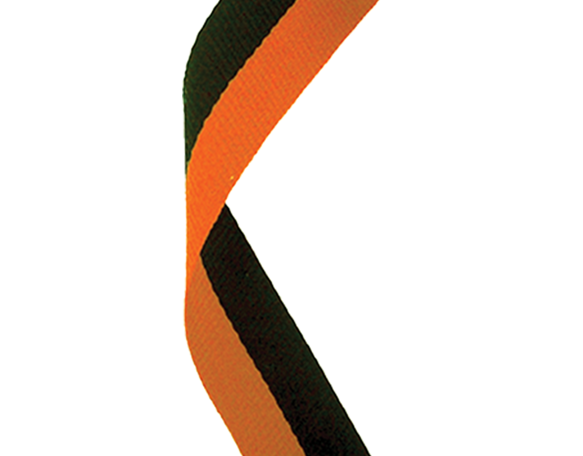 Black/Orange 22MM Deluxe Woven Ribbon | Running Imp - Running Imp