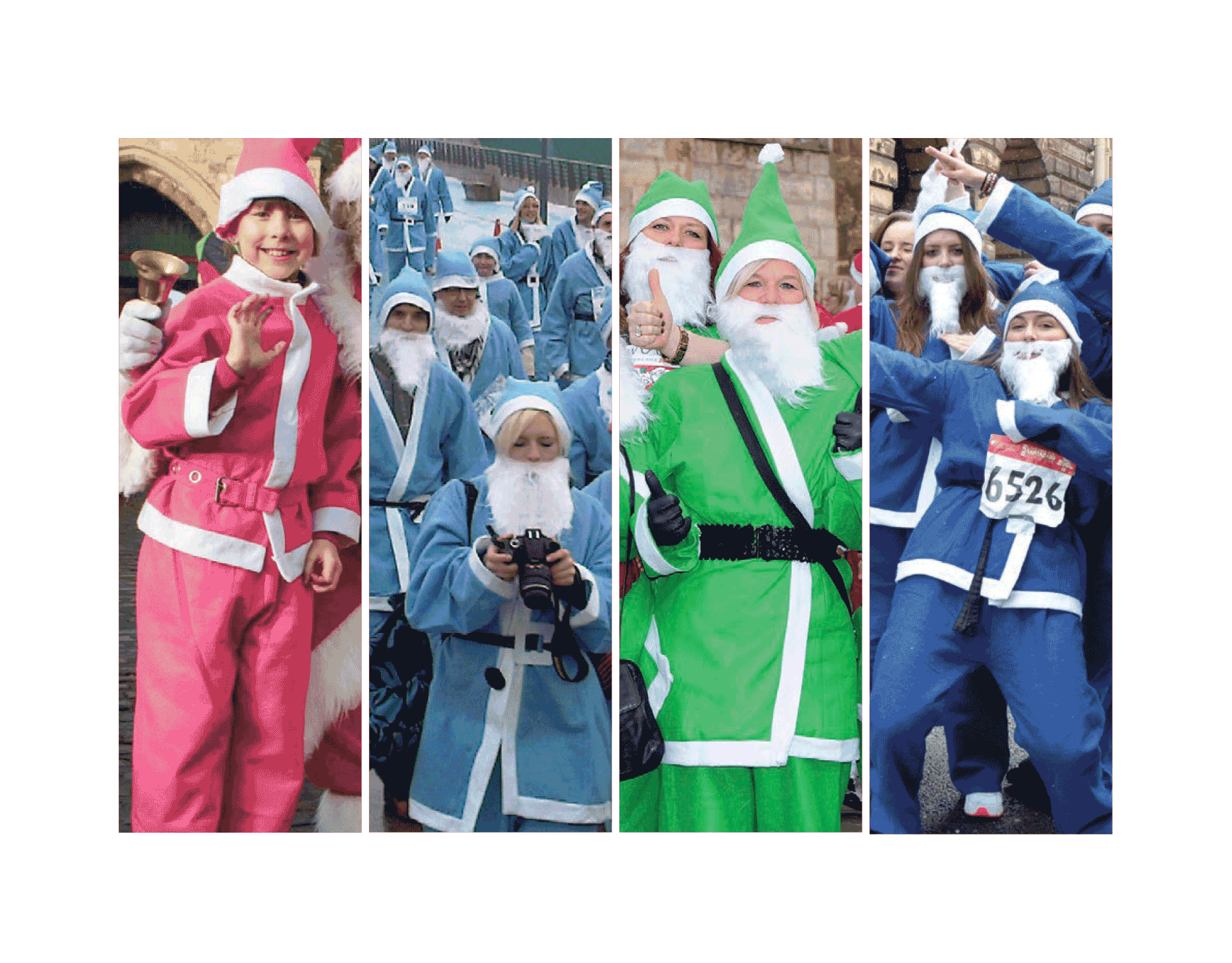 Adult/Youth/Child Coloured Santa Suits | Running Imp - Running Imp