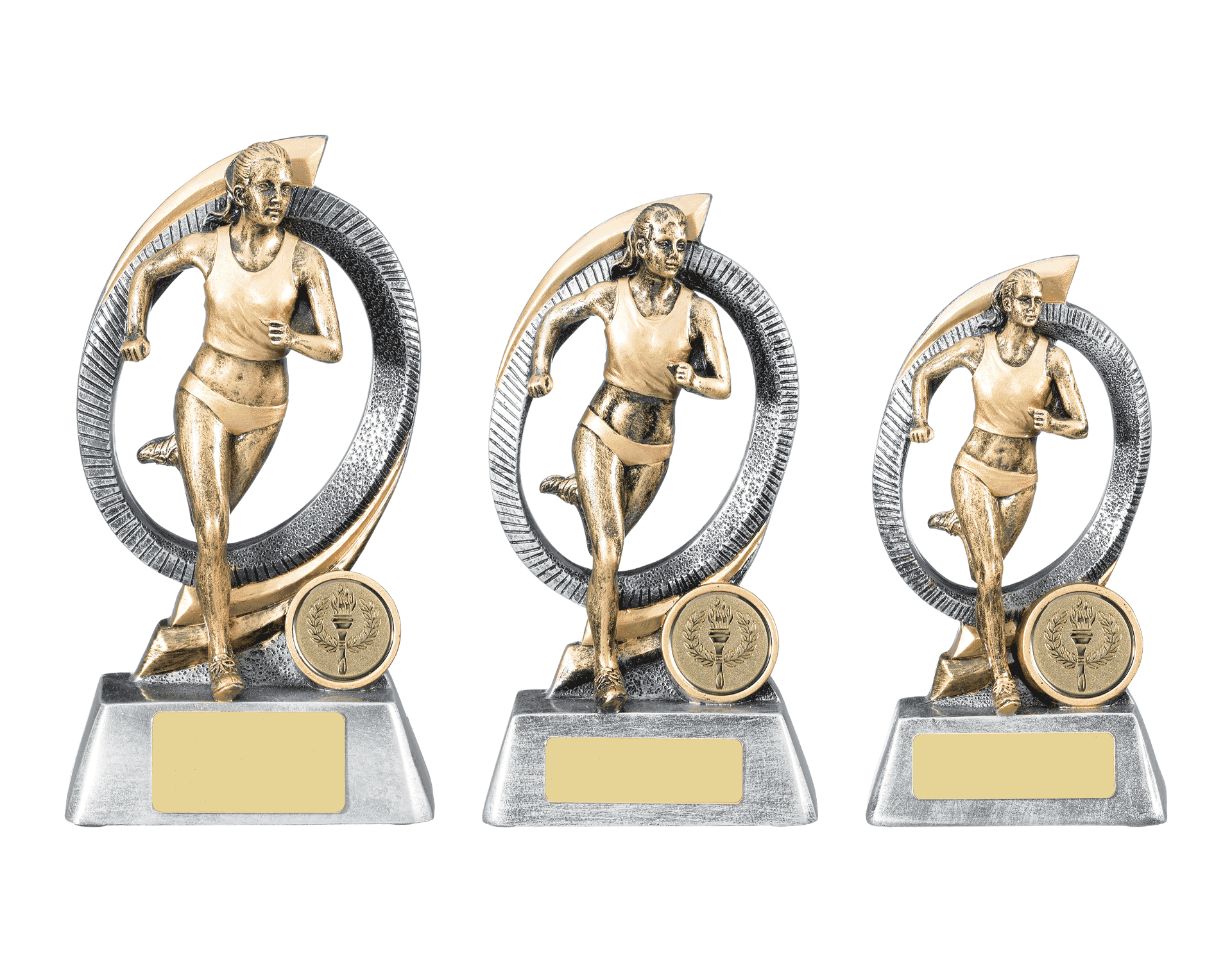 T198H Set of Female Running Statuettes | Running Imp - Running Imp