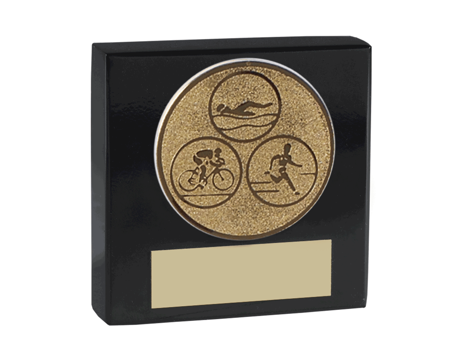 T212W - Black Triathlon Marble Block | Running Imp - Running Imp