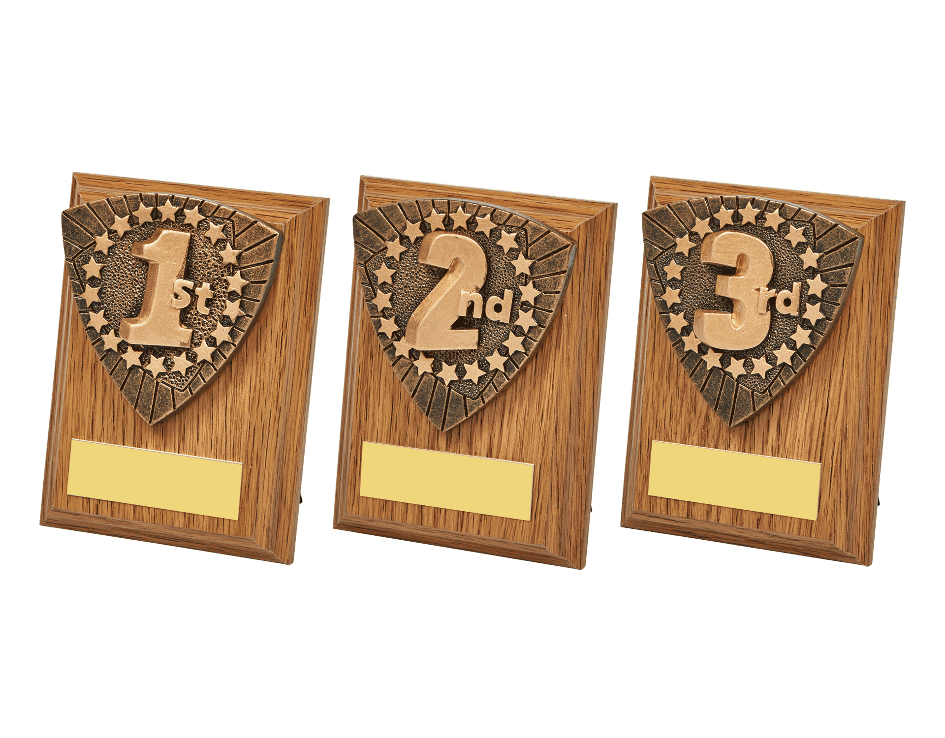 T214J/K/L - 1st/2nd/3rd Place Wooden Plaque | Running Imp - Running Imp