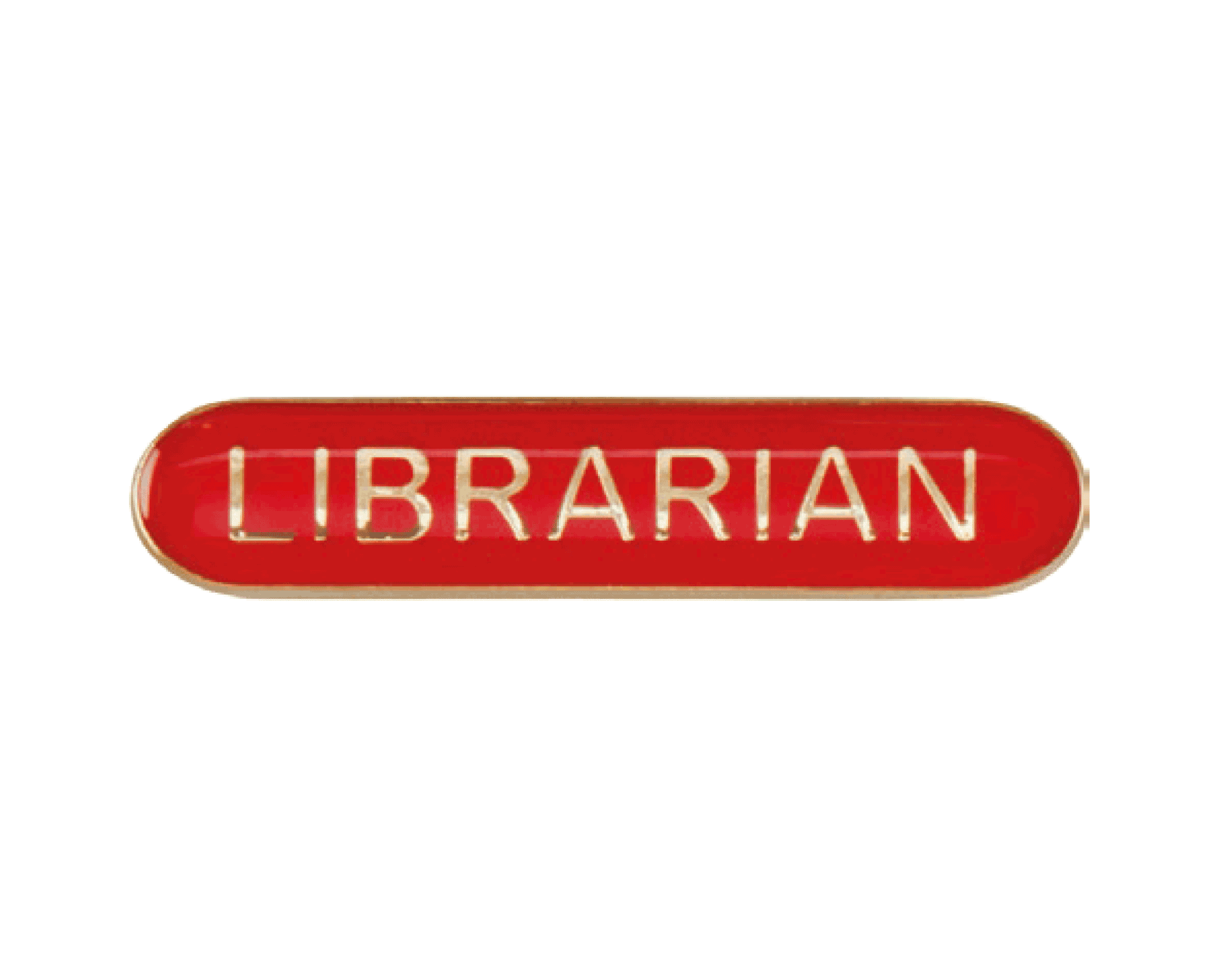 Red ‘Librarian’ School Pin Badge | Running Imp - Running Imp