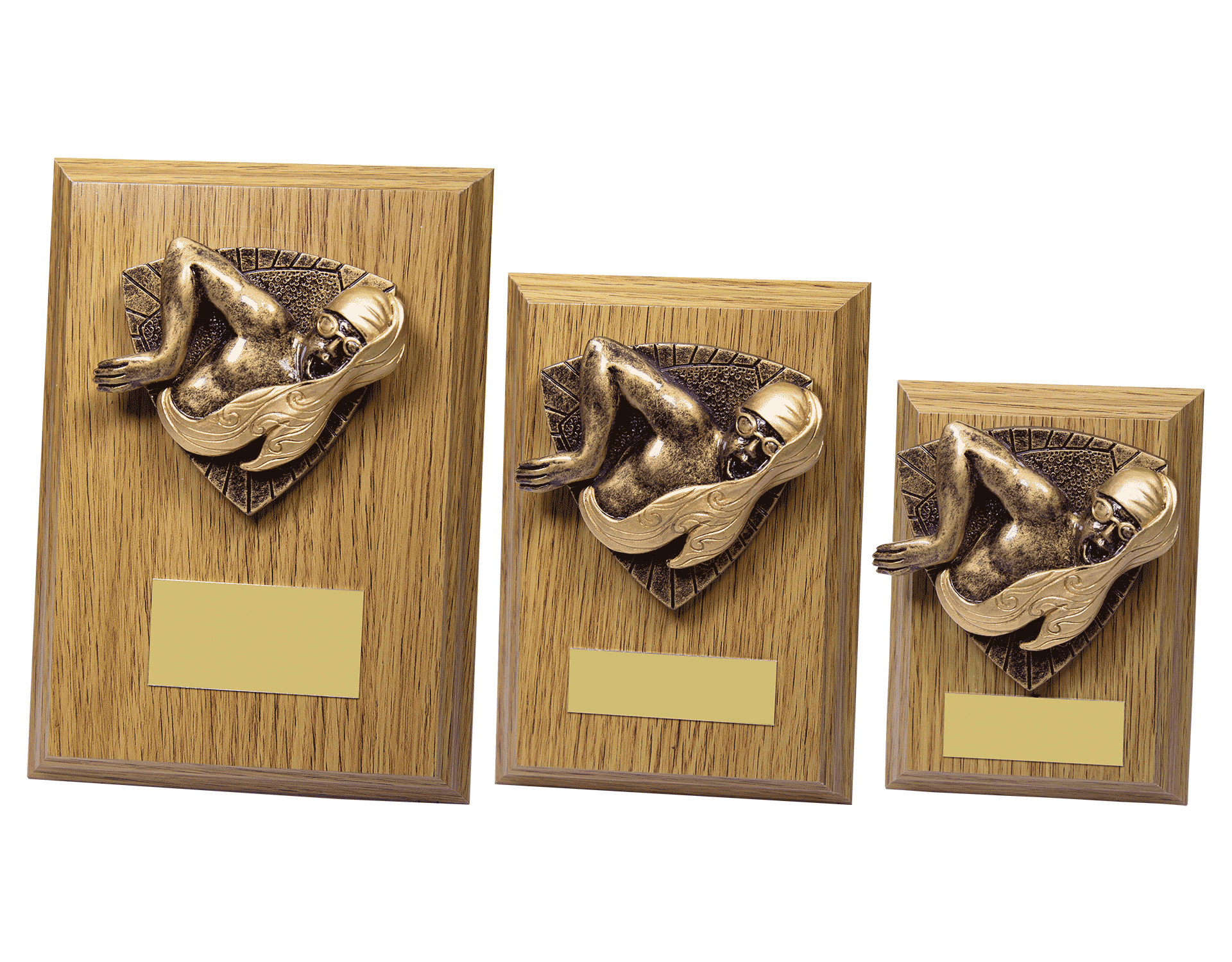 T83D Set of 3D Male Swimming Resin Plaques | Running Imp - Running Imp