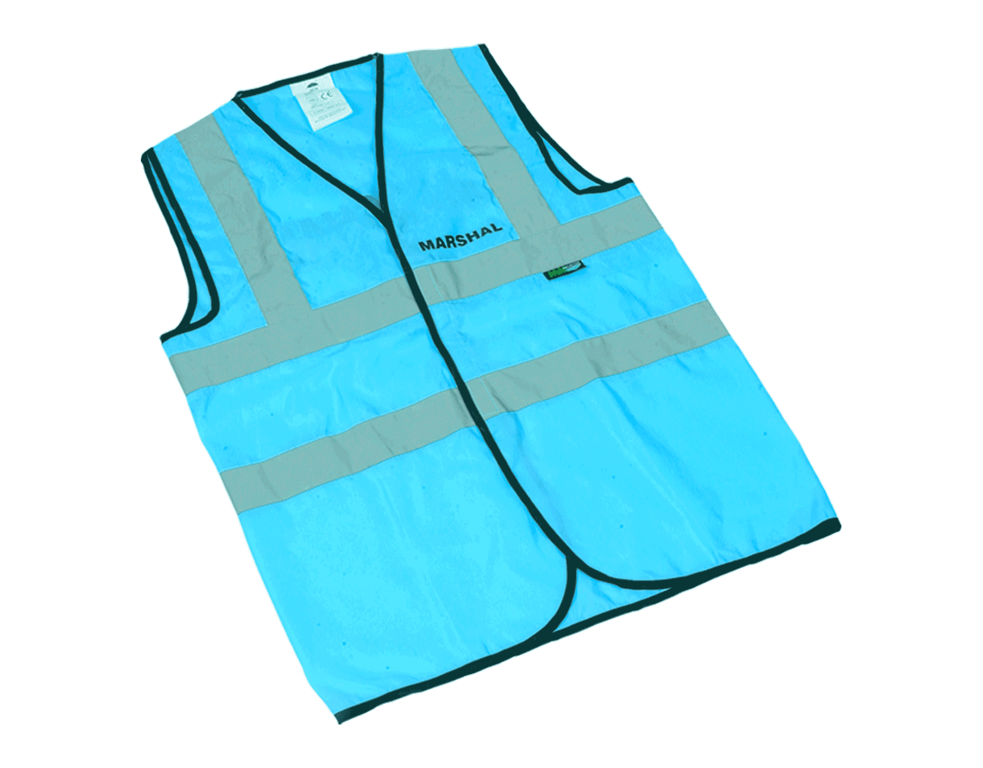 Light Blue Reflective 'MARSHAL' Hi-Vis Waistcoats - Large | Running Imp ...