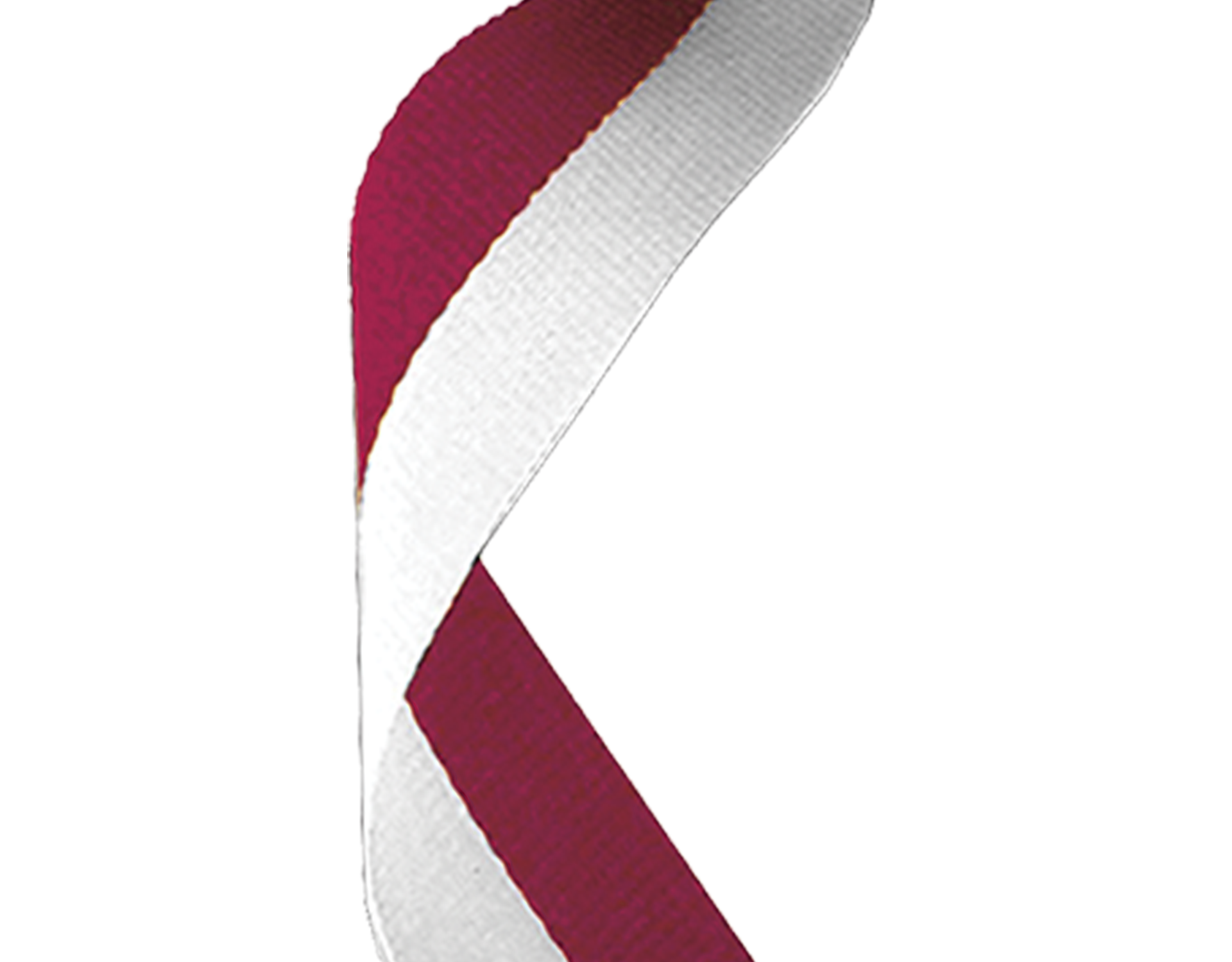 White/Burgundy 22MM Deluxe Woven Ribbon | Running Imp - Running Imp