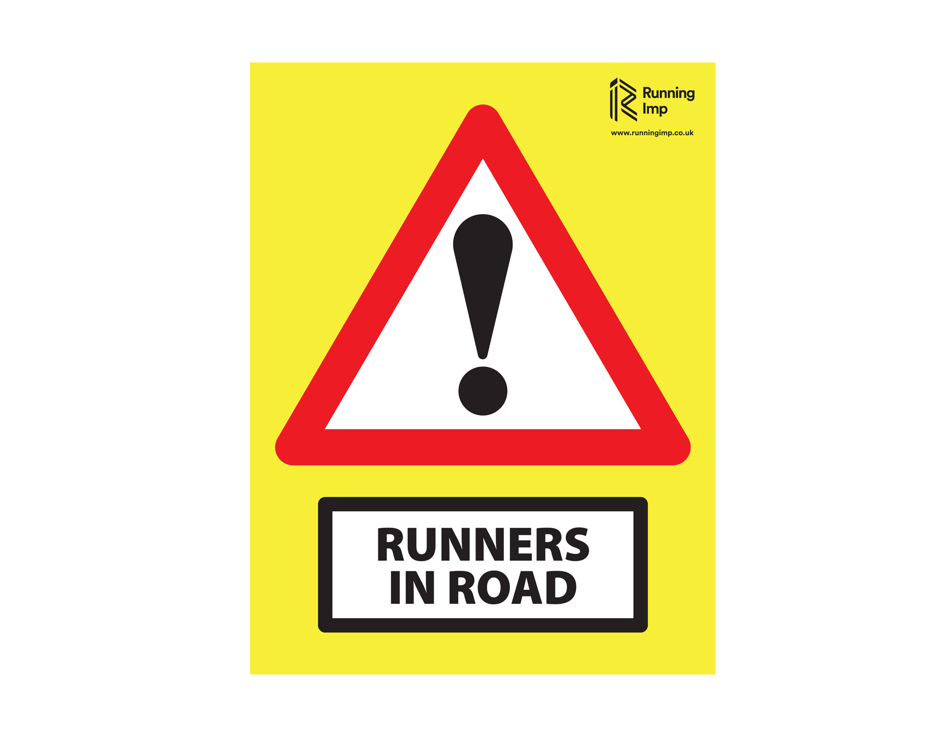 ‘Runners In Road’ Event Sign | Running Imp - Running Imp