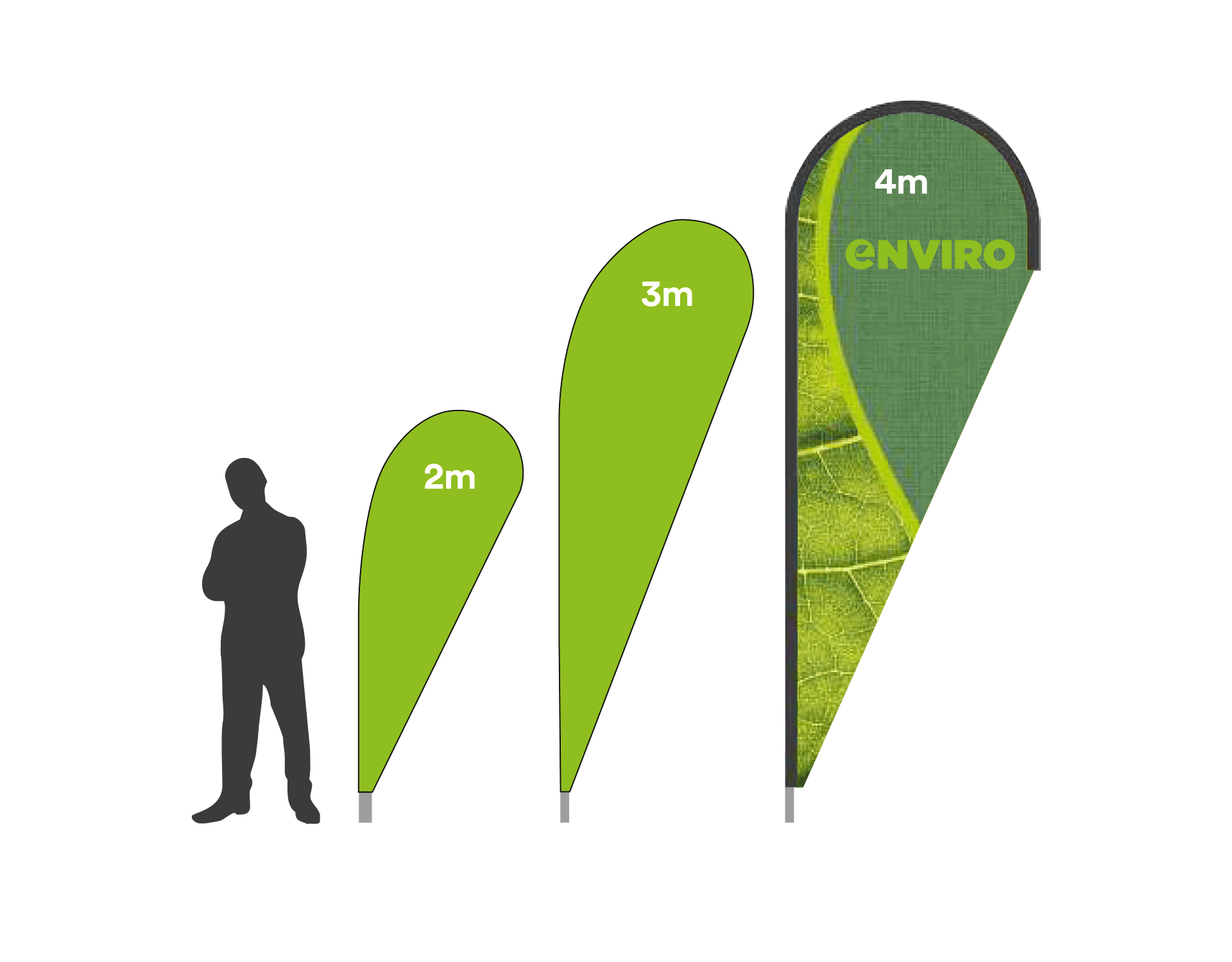 EnviroFlag Teardrop Flags - Running Imp