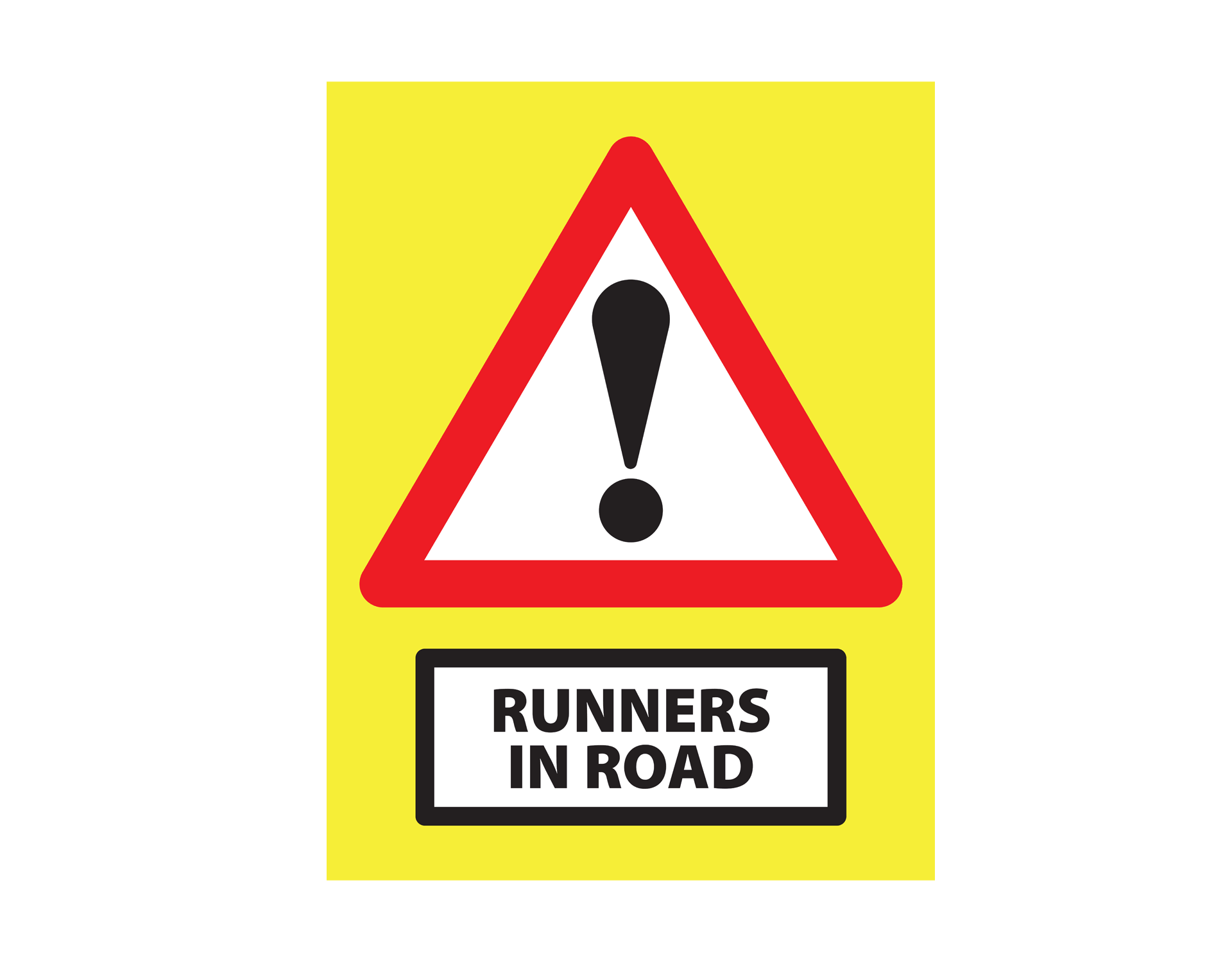 ‘Runners In Road’ Event Sign | Running Imp - Running Imp