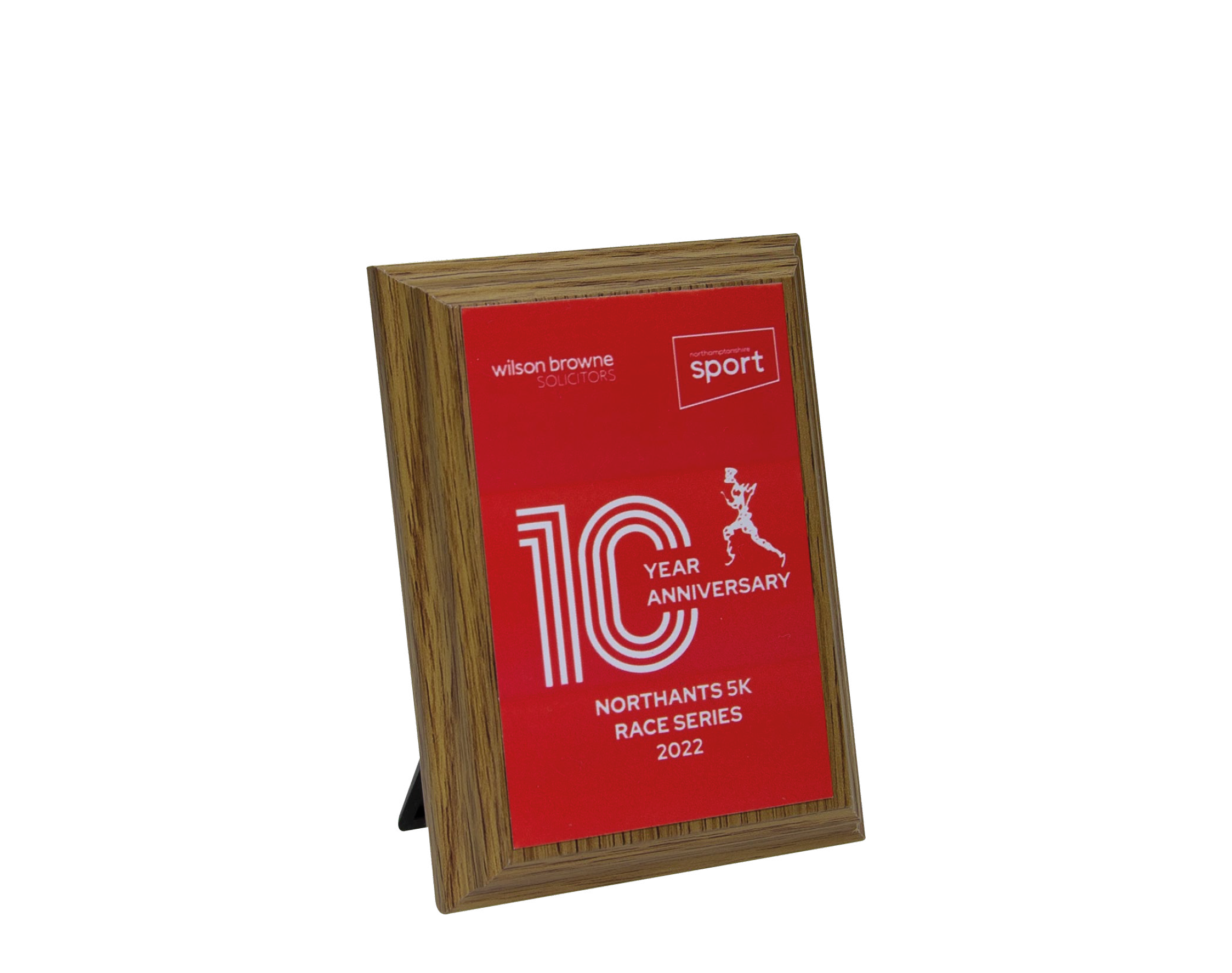 T310C - Sublimated Light Oak Wooden Trophy - Small | Running Imp ...