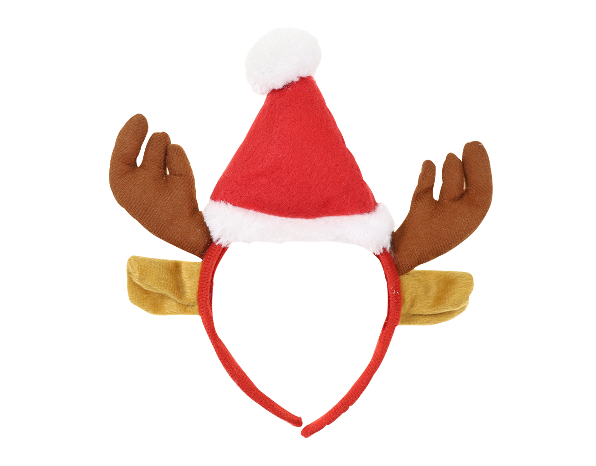 Reindeer Antlers With Ears and Santa Hat - Running Imp