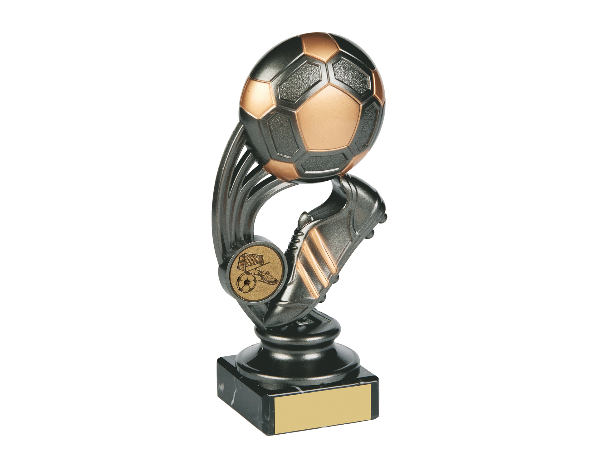 T414A Silver Football & Boot | Running Imp - Running Imp